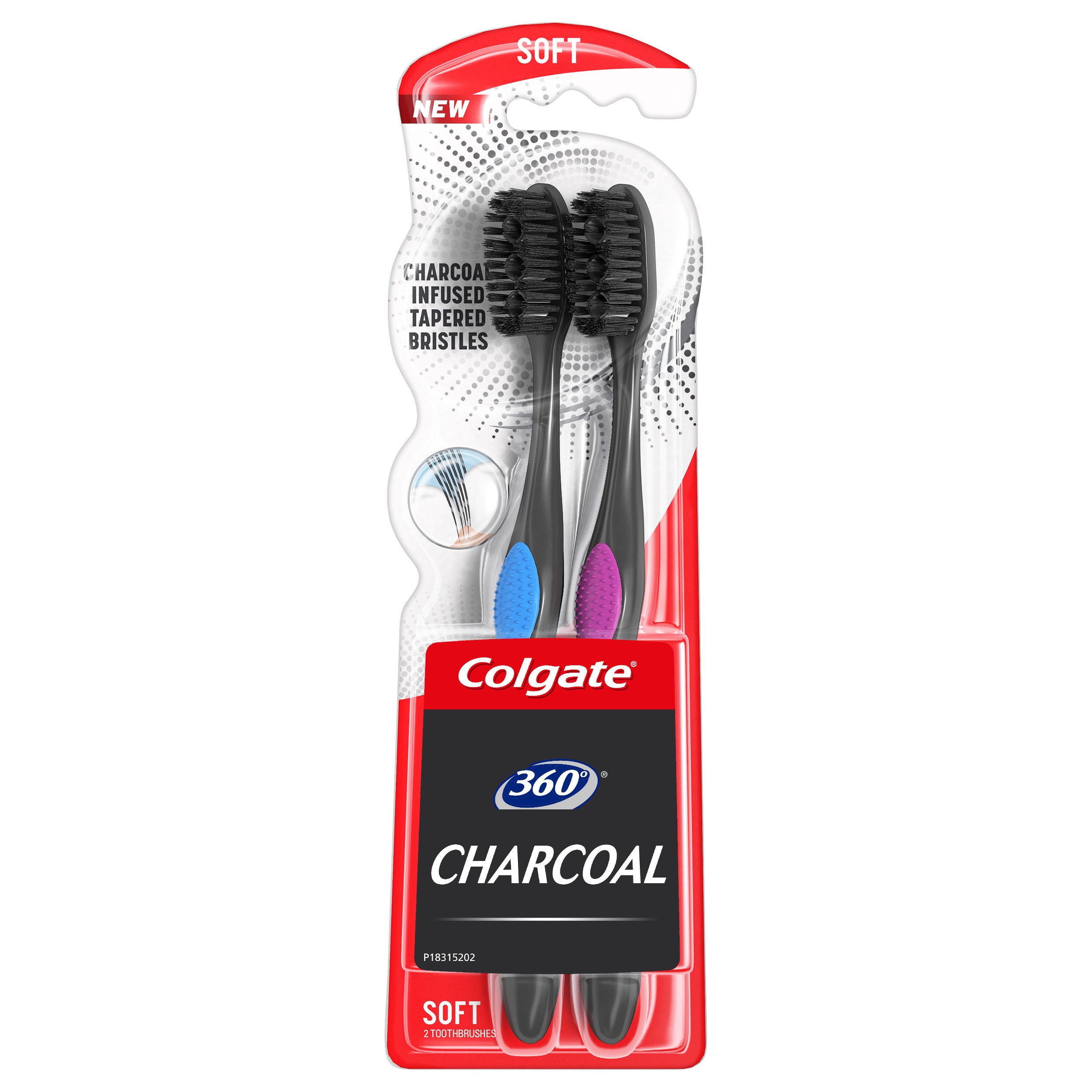 Colgate 360 Charcoal Toothbrush Twin Pack - Soft - Shop Toothbrushes at ...