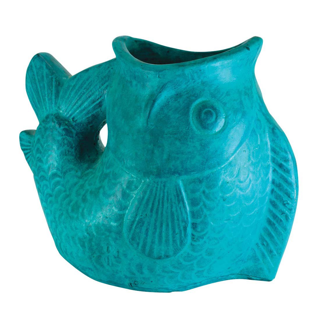 PR Imports Turquoise Fish Planter - Shop Pots & Planters at H-E-B