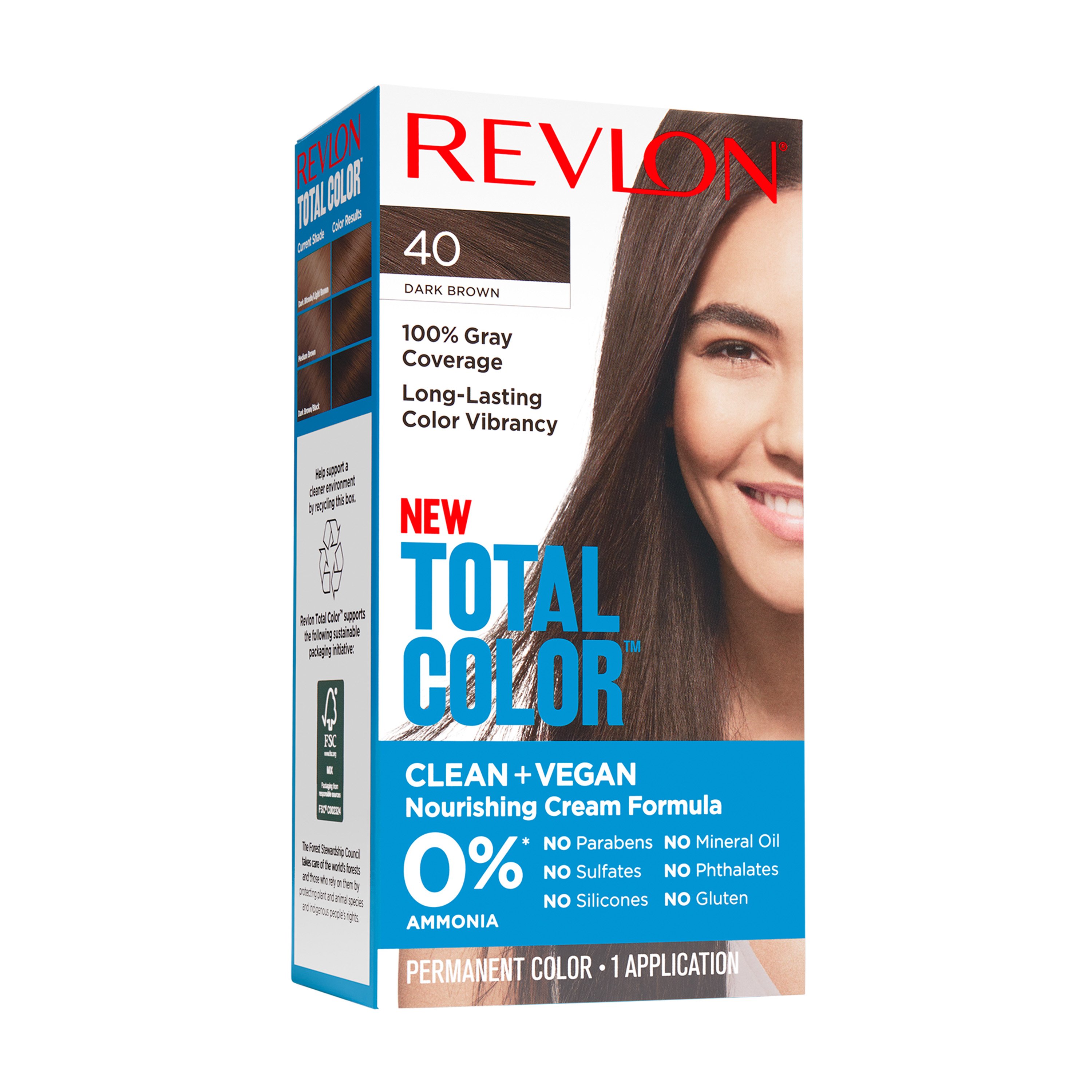 Revlon Total Color Hair Color, 40 Dark Brown - Shop Hair Care at H-E-B