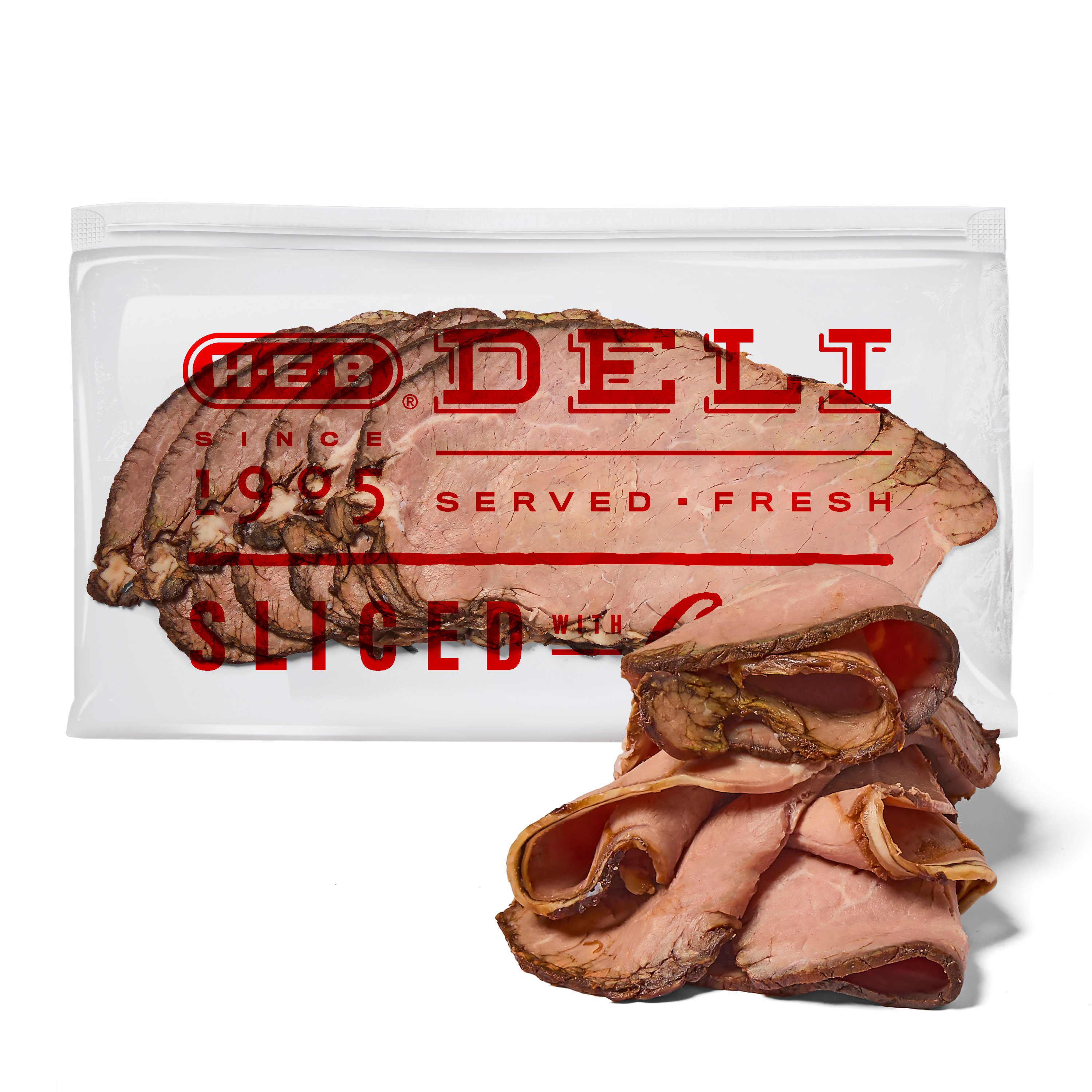 H E B Deli Mesquite Smoked Roast Beef Sandwich Sliced Shop Meat At H E B