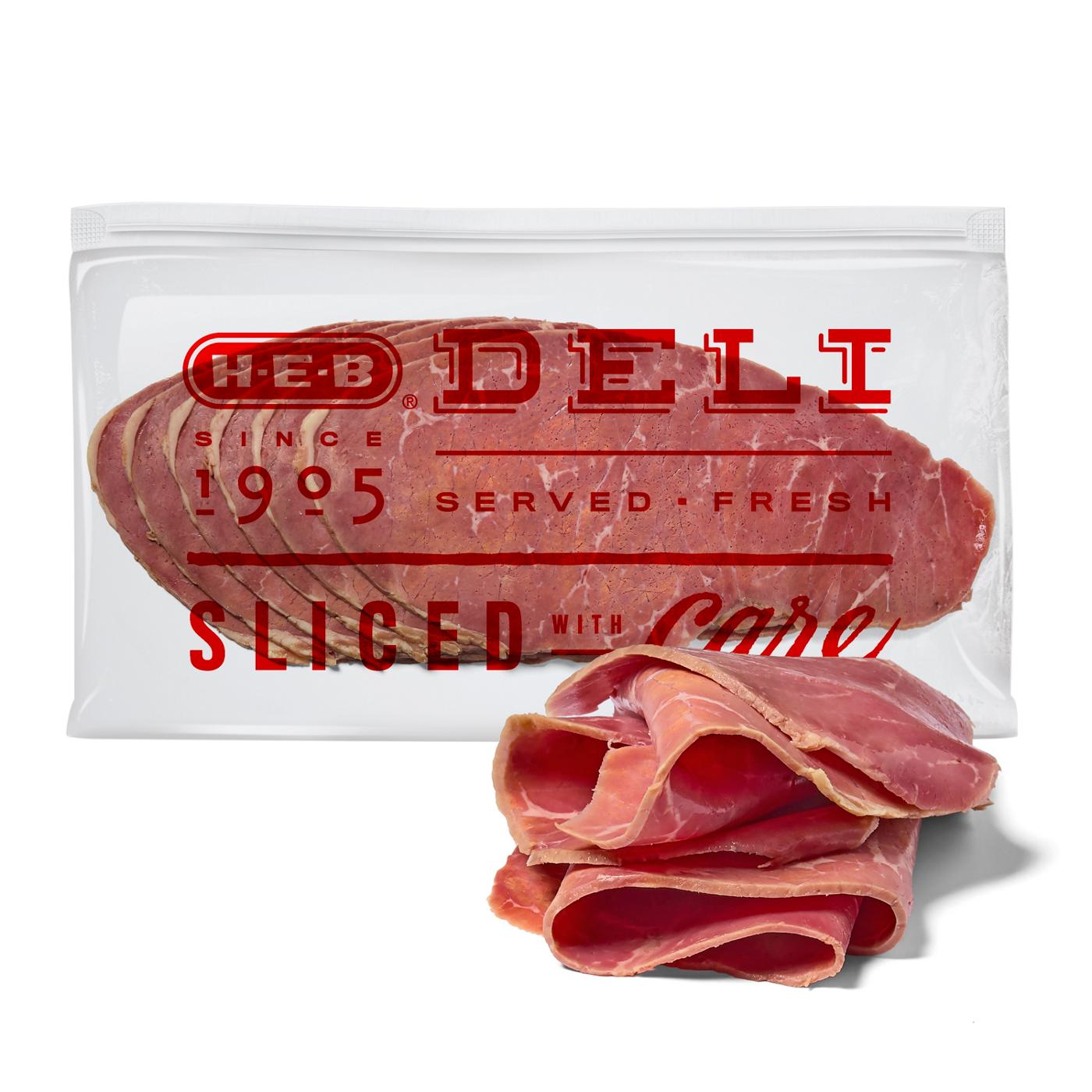 H-E-B Deli Uncured Corned Beef, Sandwich Sliced - Shop Meat at H-E-B