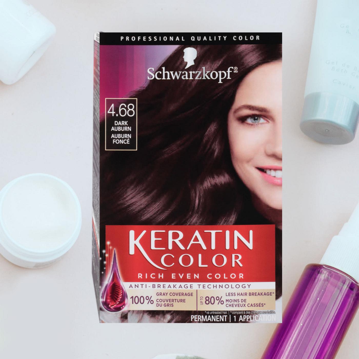 Schwarzkopf Keratin Color Permanent Hair Color Cream 468 Dark Auburn