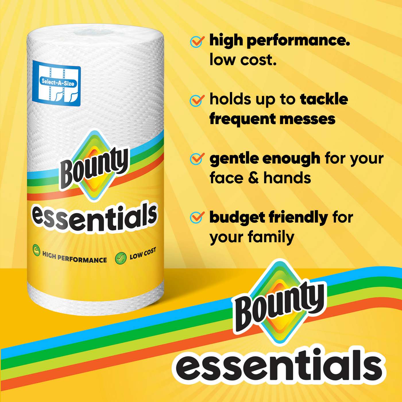 Bounty Essentials Select-A-Size White Paper Towels - Shop Paper towels ...
