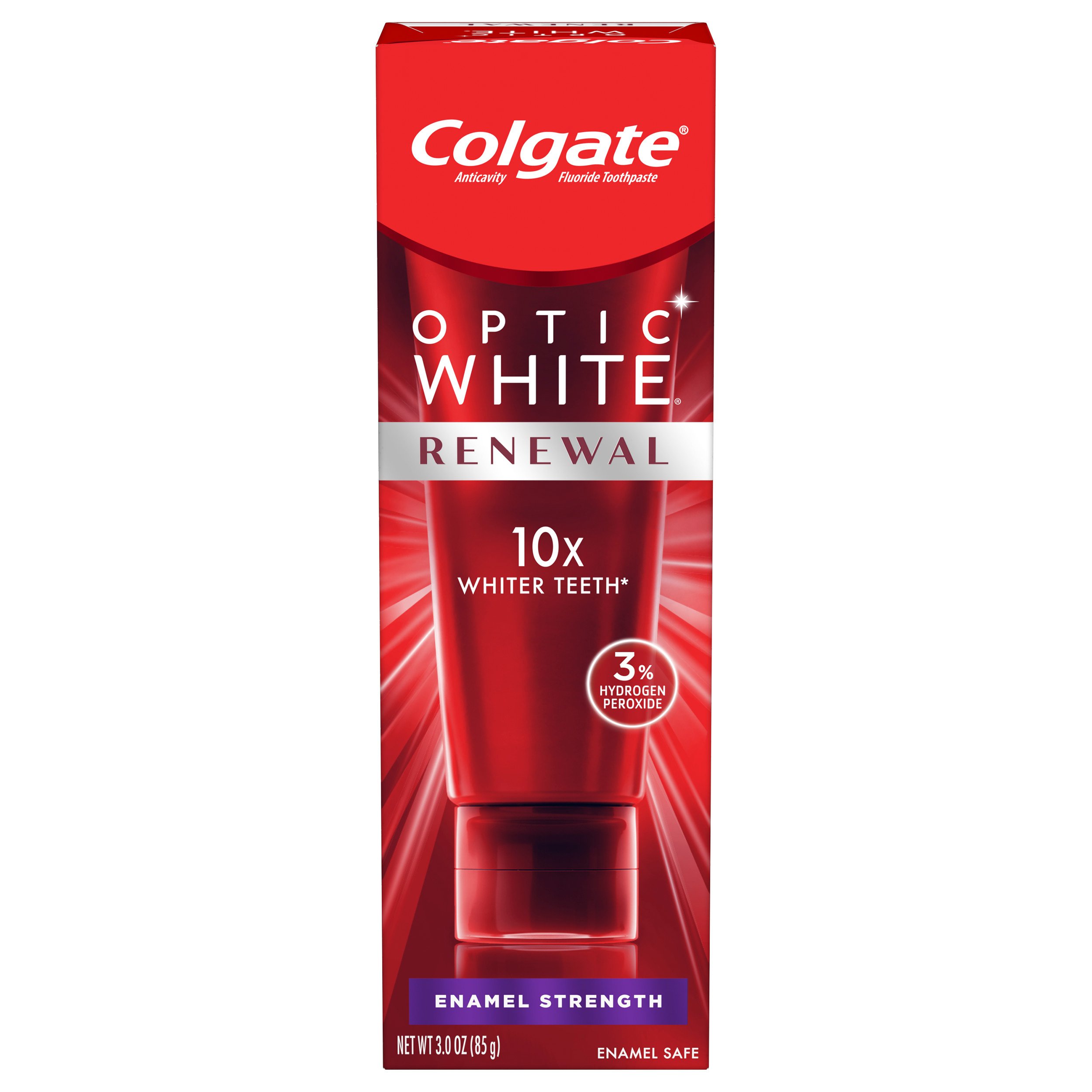 Colgate Optic White Renewal Anticavity Toothpaste - Enamel Strength ...
