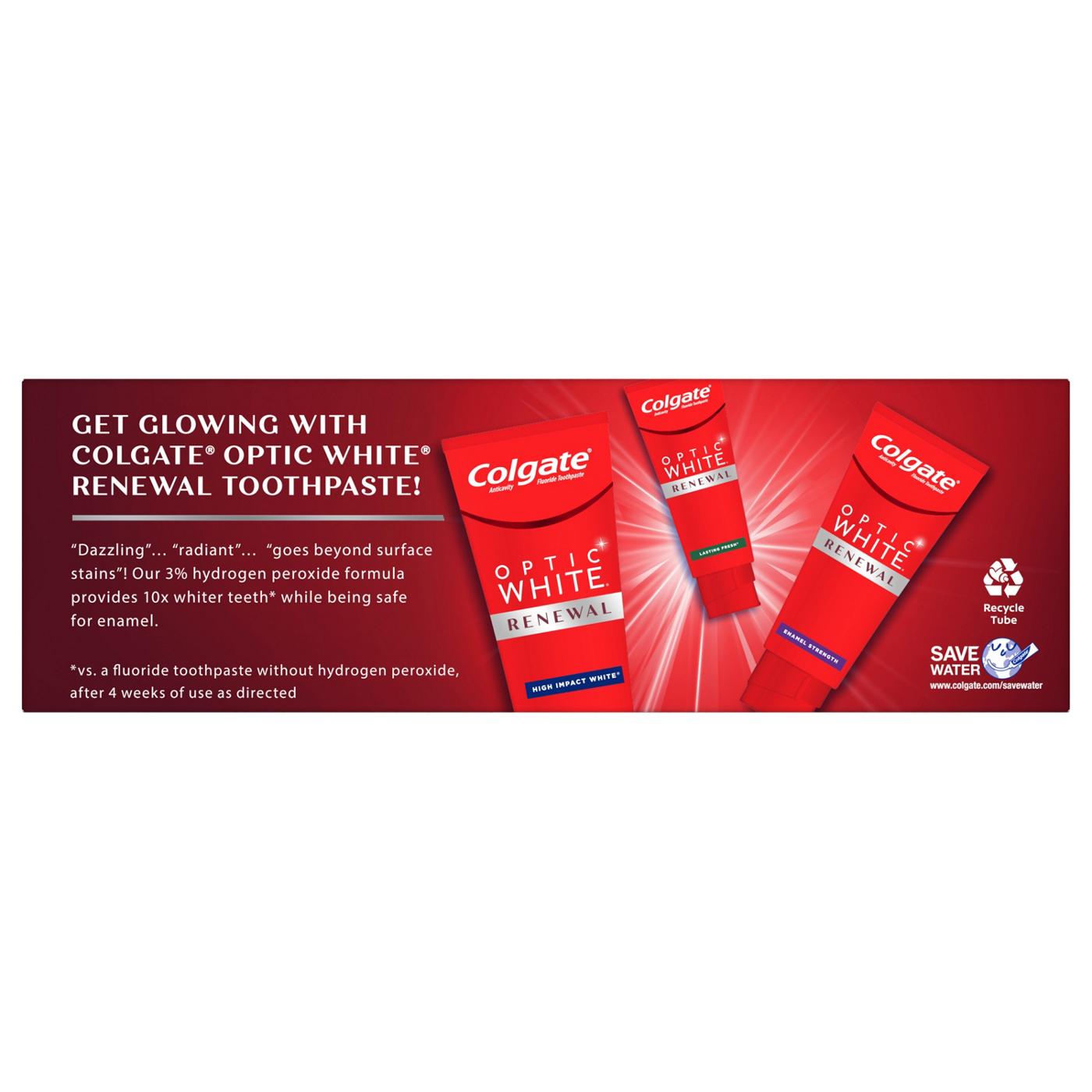 Colgate Optic White Renewal Anticavity Toothpaste - Enamel Strength ...