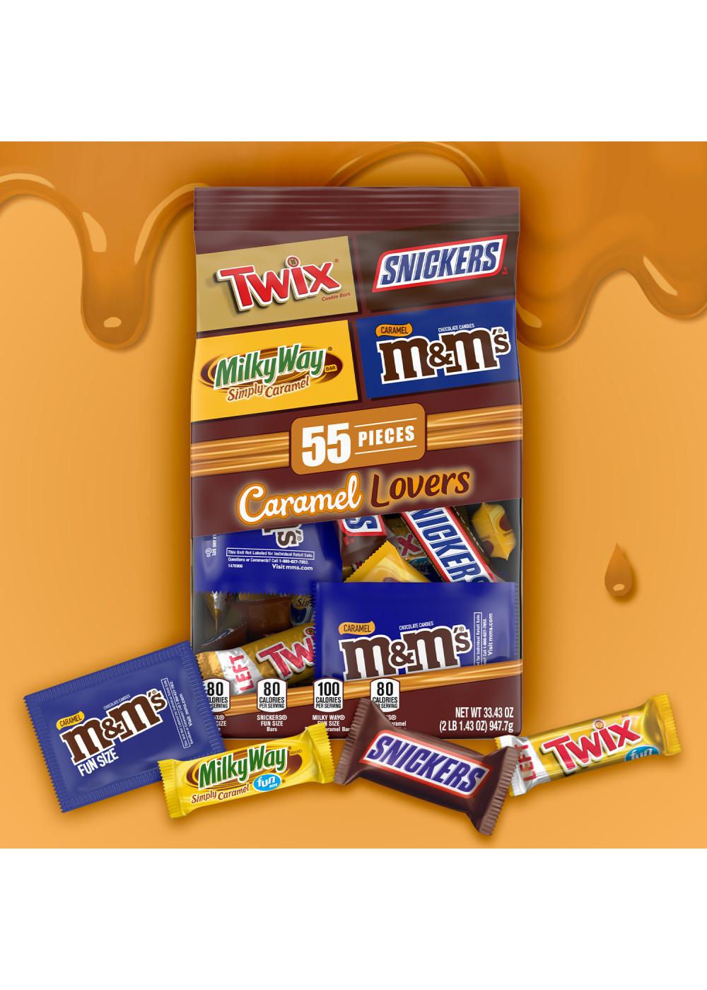 Twix, Snickers, Milky Way & M&M'S Caramel Lovers Assorted Fun Size ...