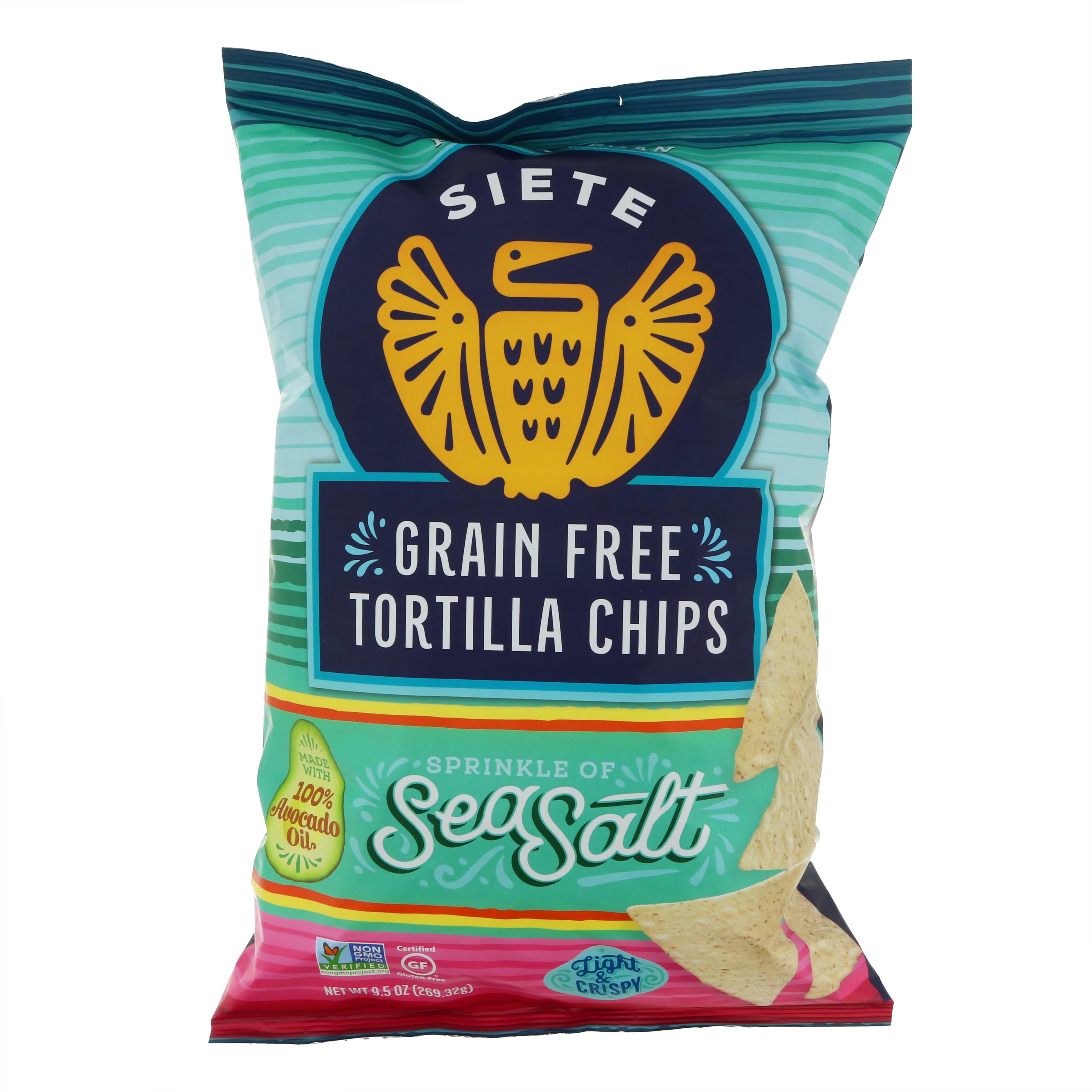 Siete Grain Free Sprinkle of Sea Salt Tortilla Chips - Shop Chips at H-E-B