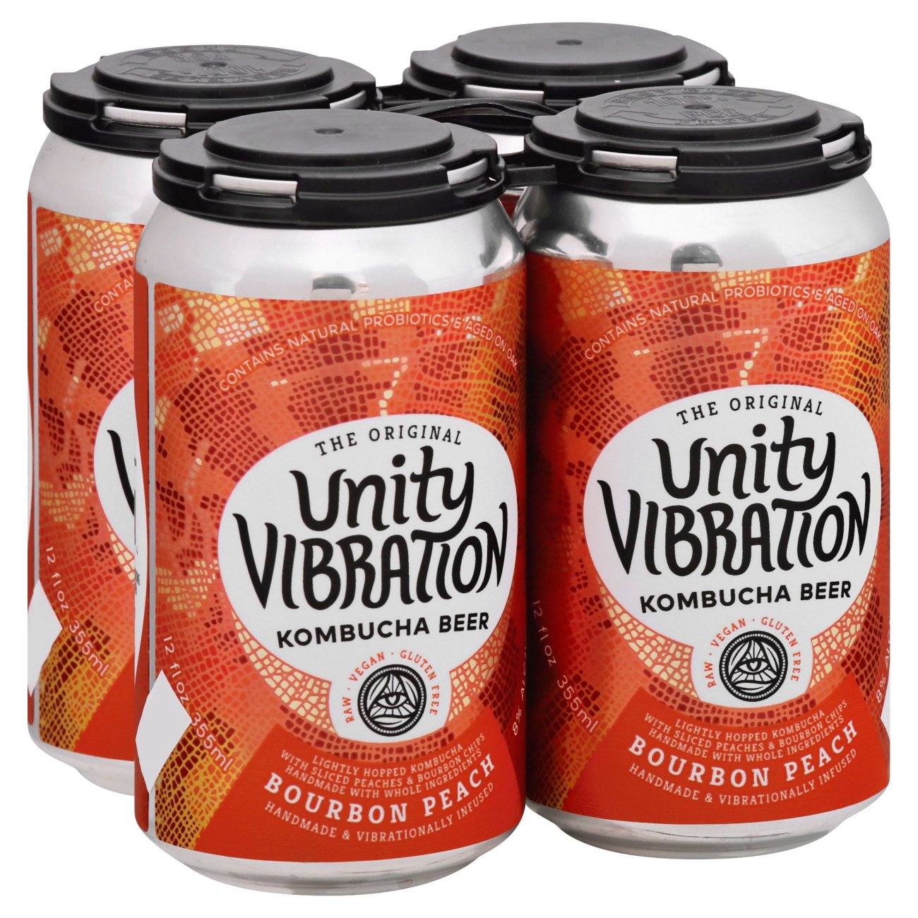 Unity Vibration Bourbon Peach Kombucha Beer - Shop Beer at H-E-B