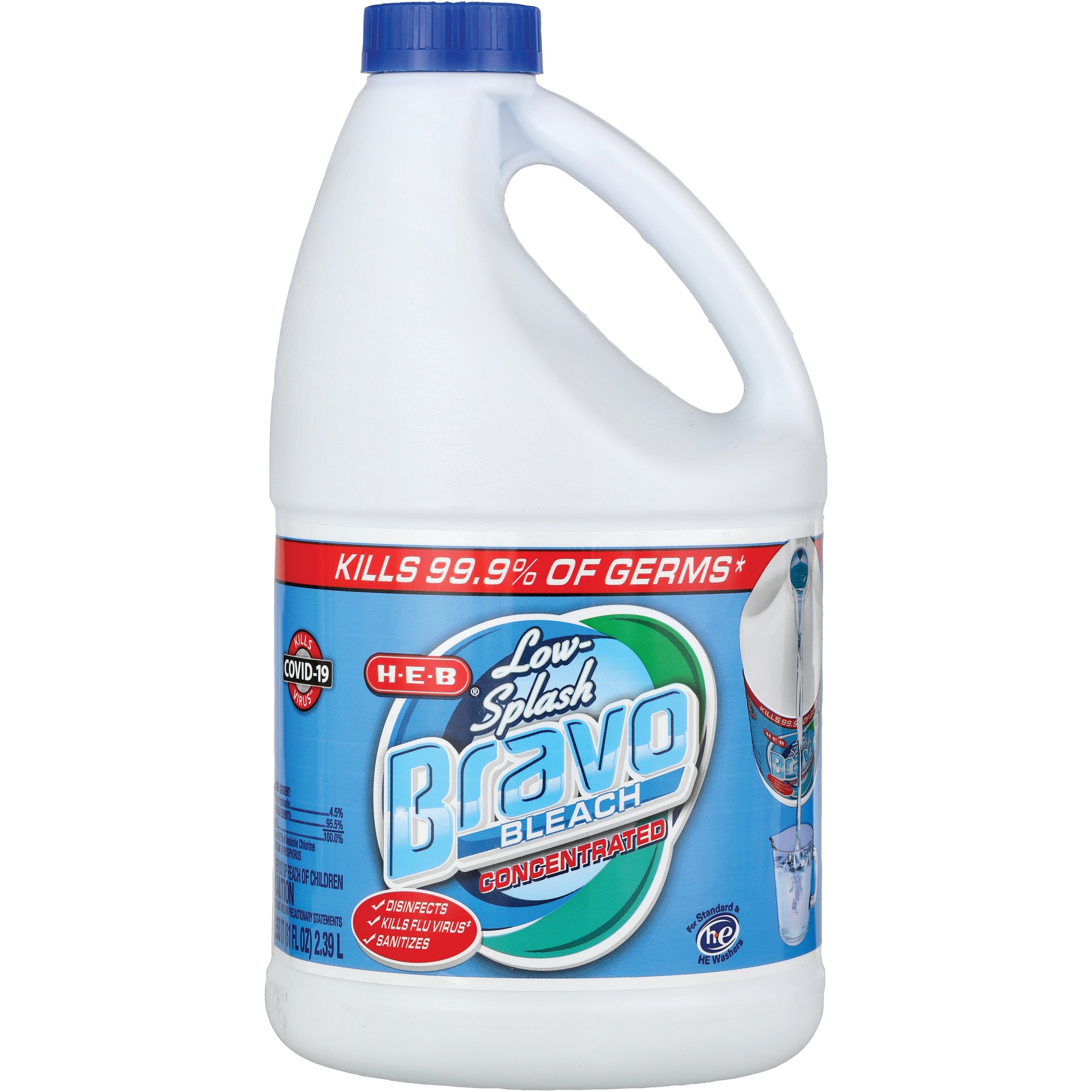 H-E-B Bravo Low Splash Concentrated Bleach - Shop Bleach at H-E-B