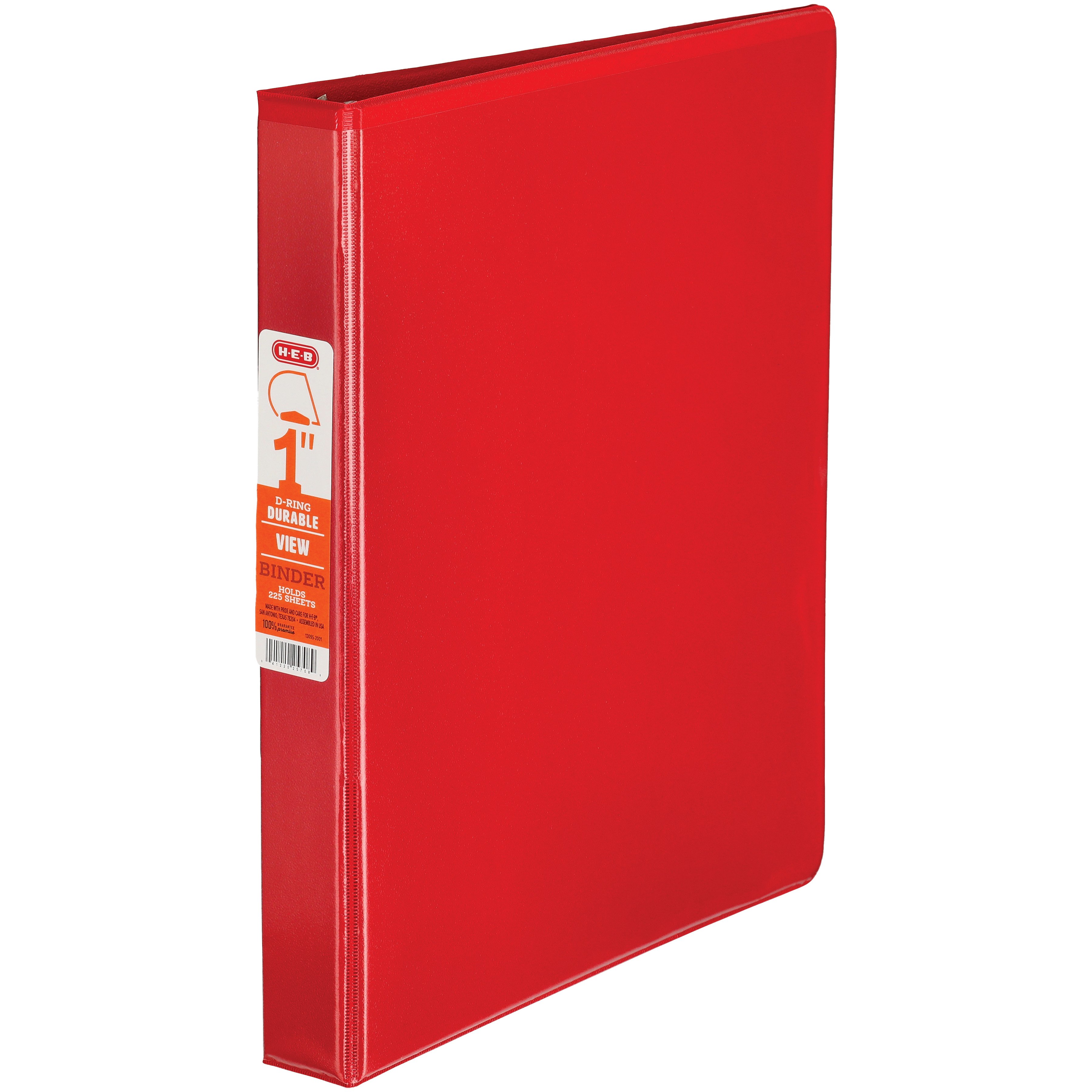 H-E-B D-Ring Durable View Binder - Red - Shop Binders at H-E-B