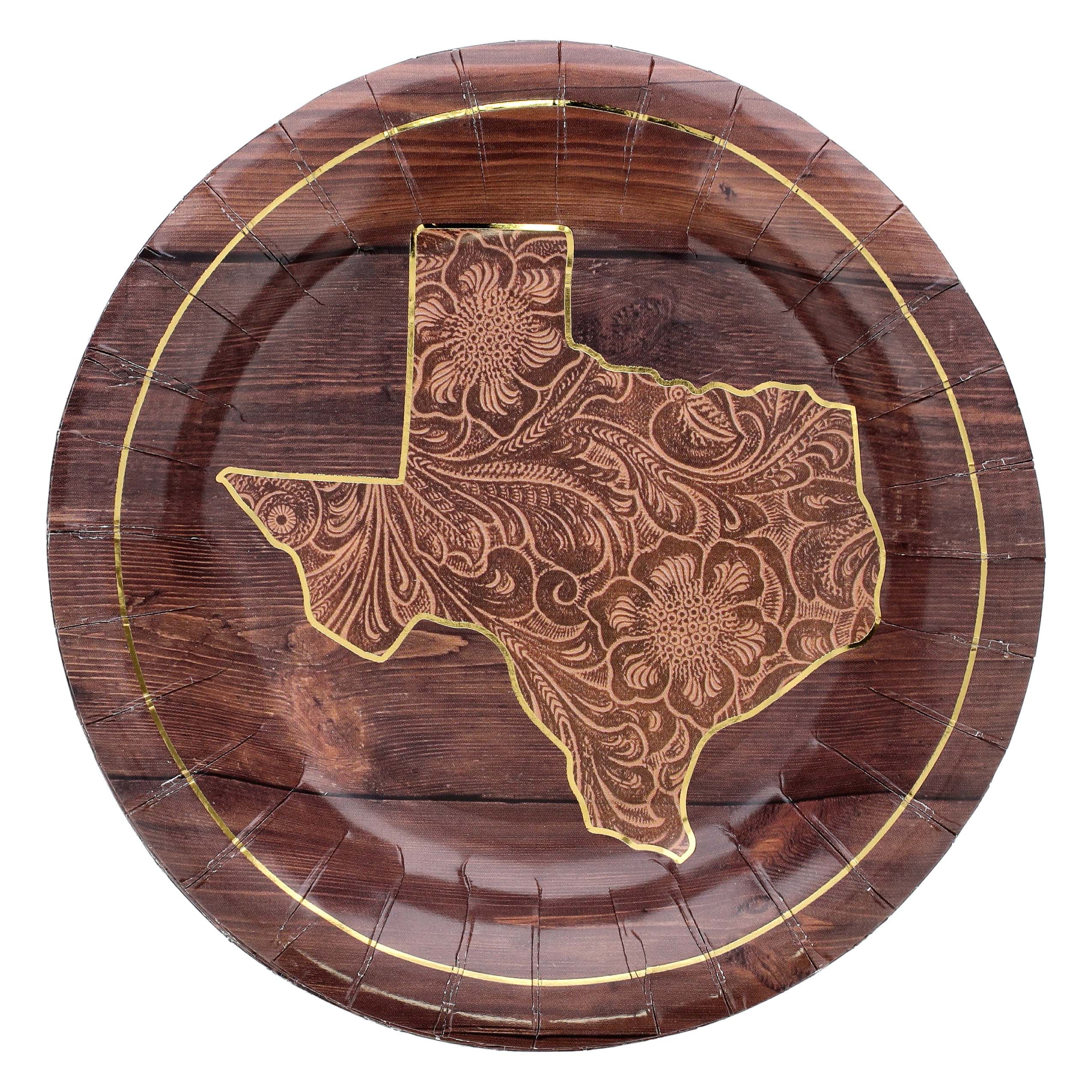 Haven & Key Texas Stamp Paper Plates, 7 in. - Shop Plates & Bowls at H-E-B