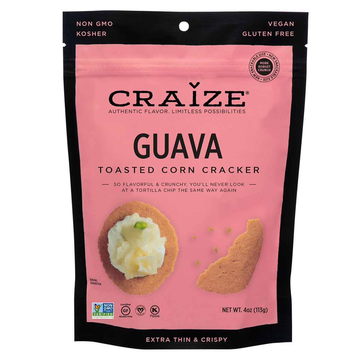 Craize Guava Toasted Corn Crackers - Shop Crackers & breadsticks at H-E-B
