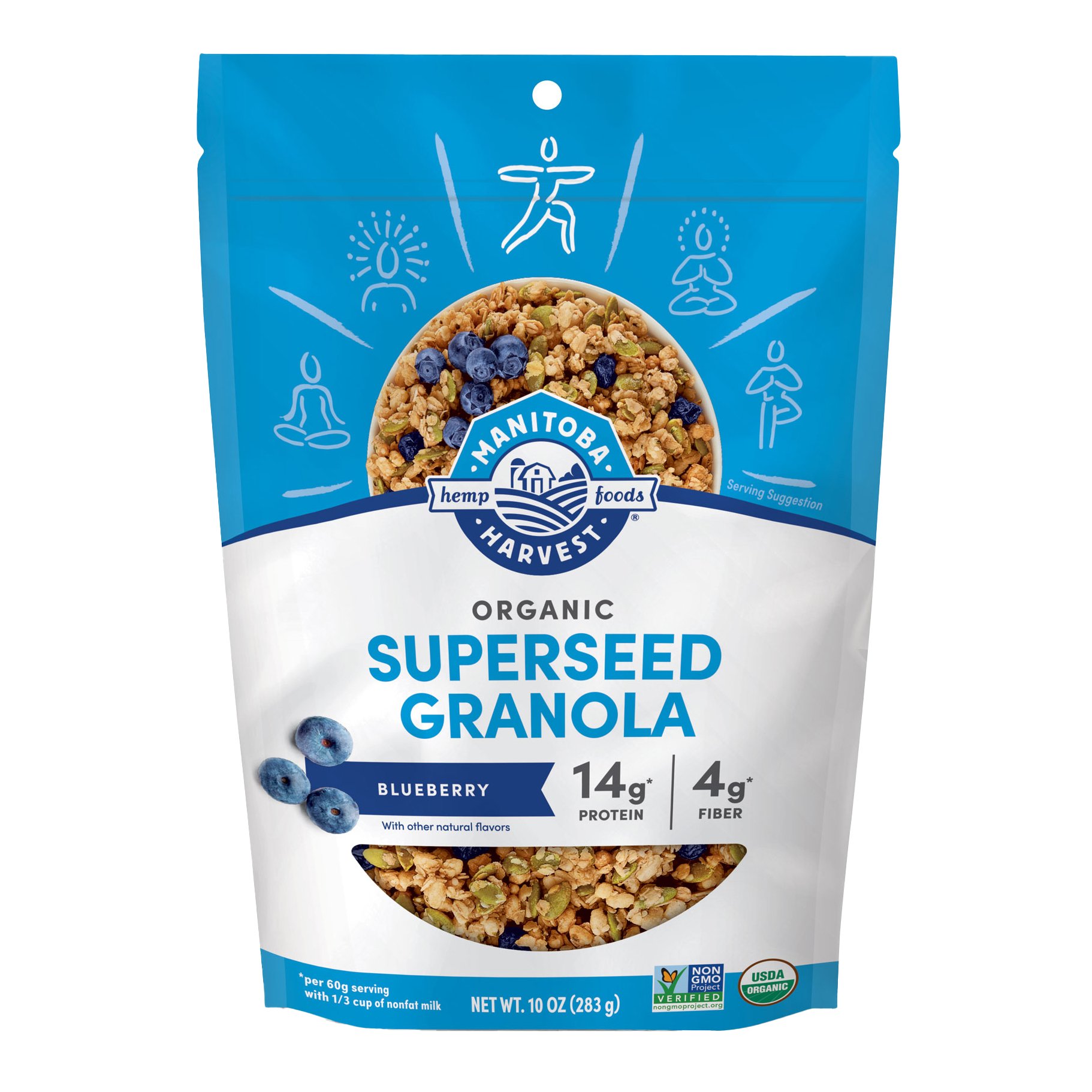 Manitoba Harvest Organic 14g Protein Superseed Granola - Blueberry ...
