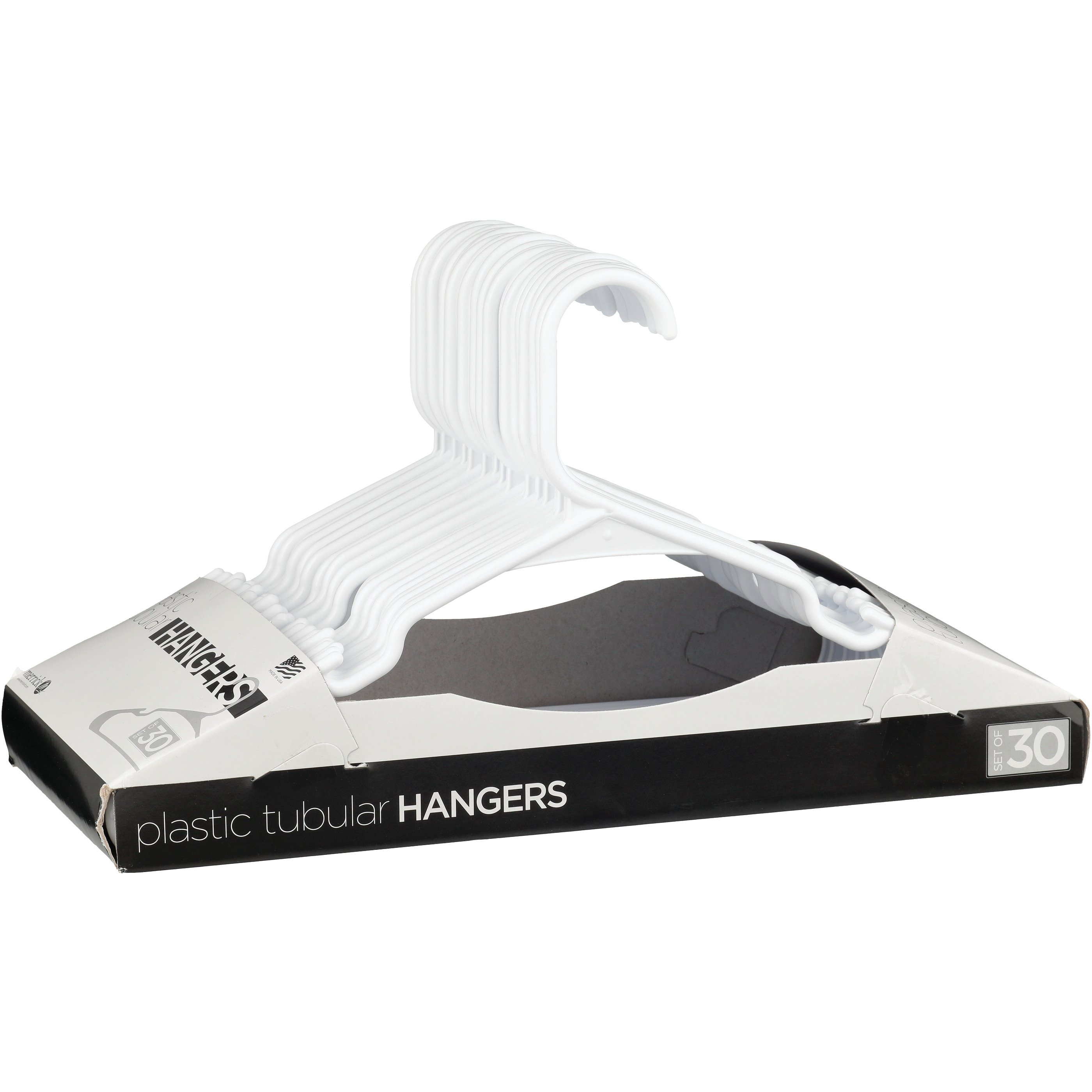 Merrick Notched Plastic Hangers - White - Shop Hangers at H-E-B