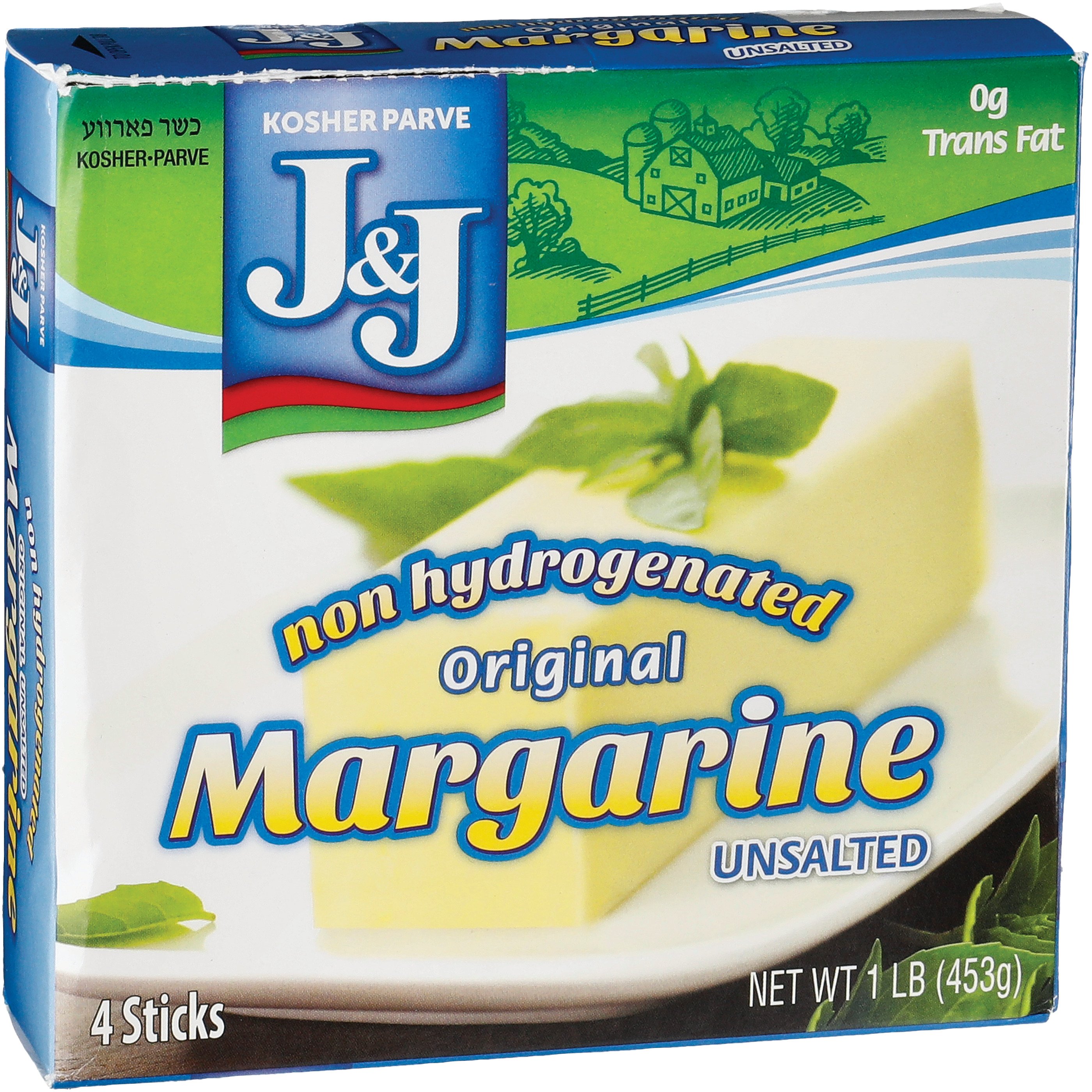 J&J Original Unsalted Margarine Sticks, Kosher - Shop Butter ...