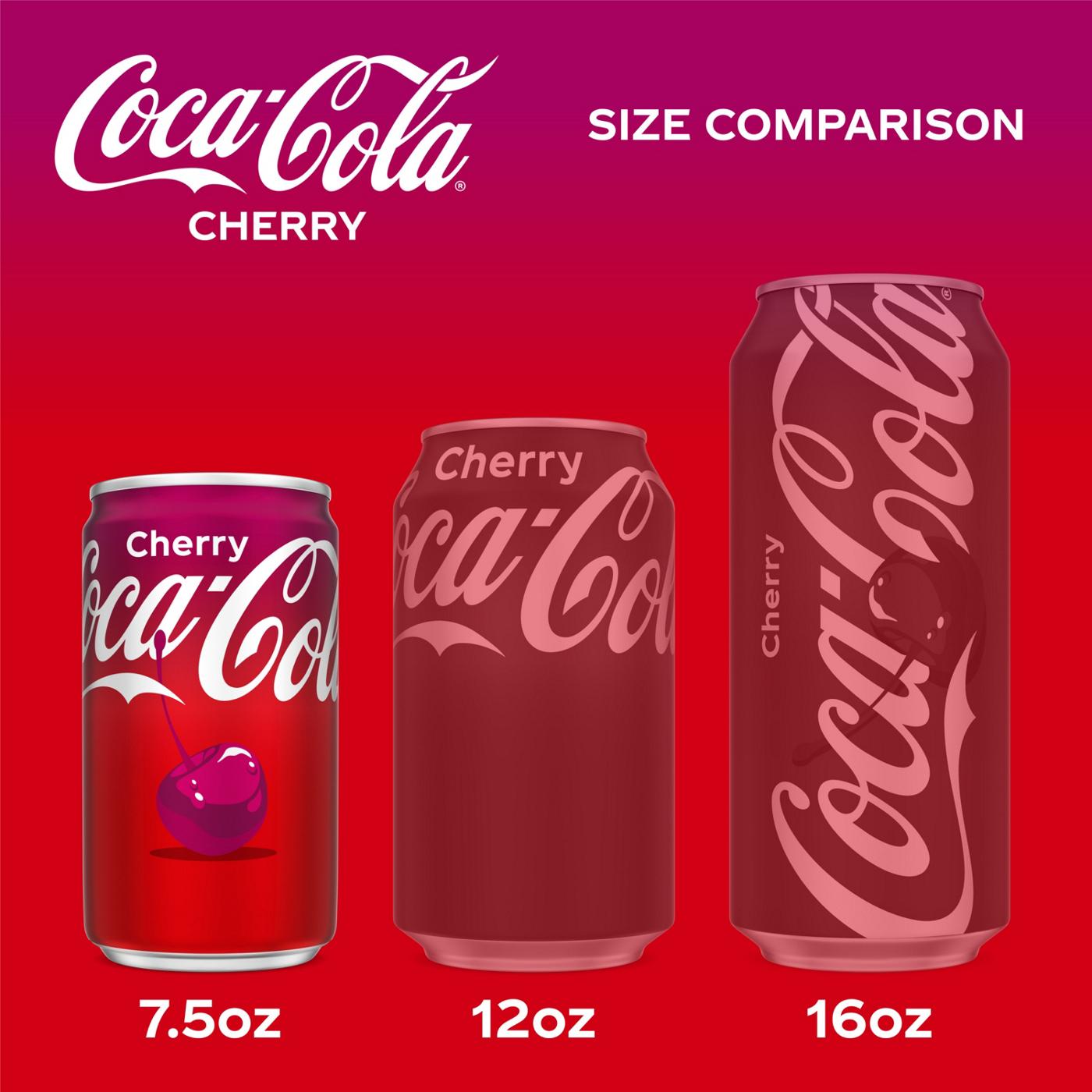 Coca-Cola Cherry Coke Mini 7.5 oz Cans - Shop Soda at H-E-B