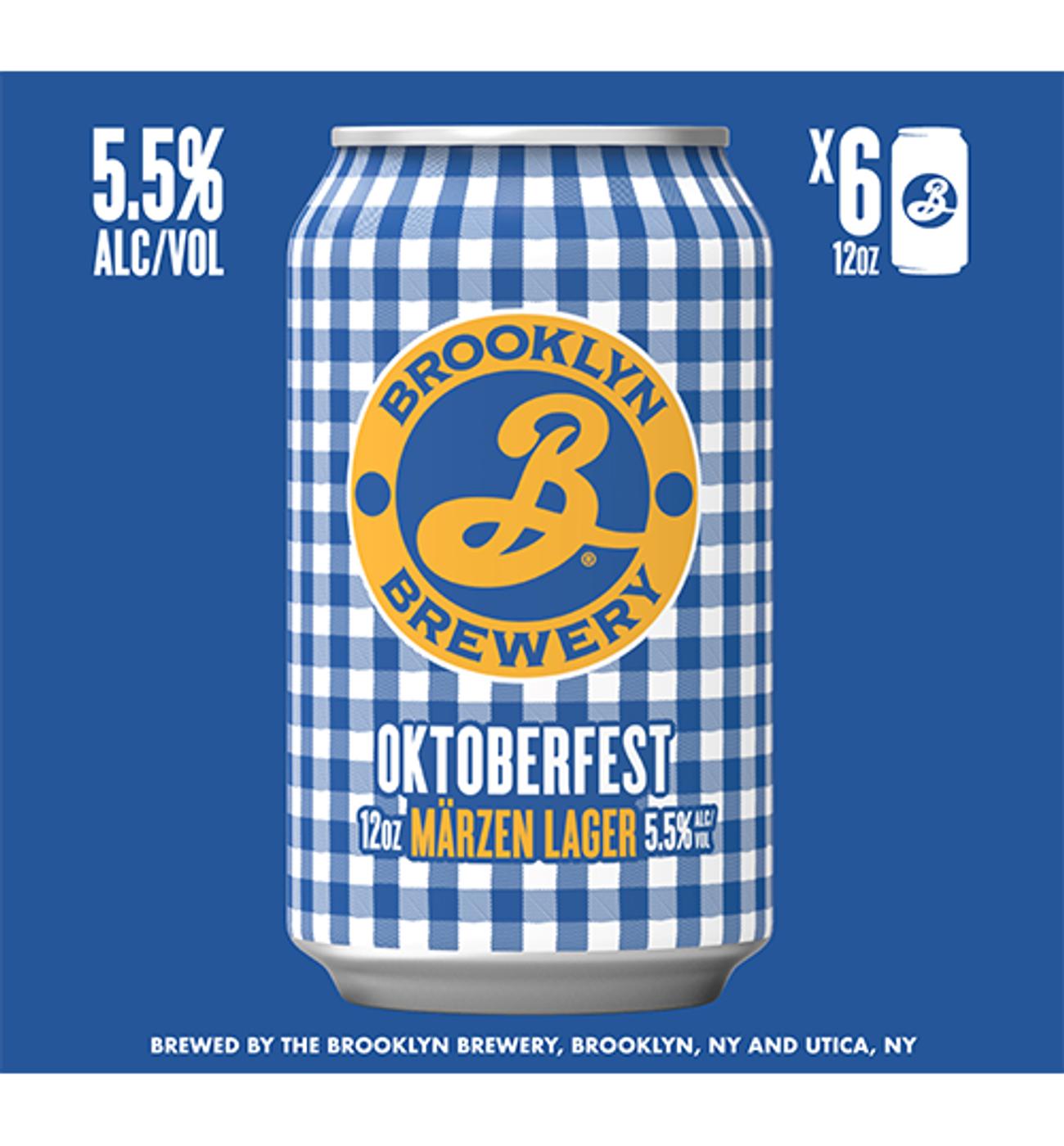 Brooklyn Brewery Seasonal Oktoberfest Marzen Lager Craft Beer 6 pk Cans ...