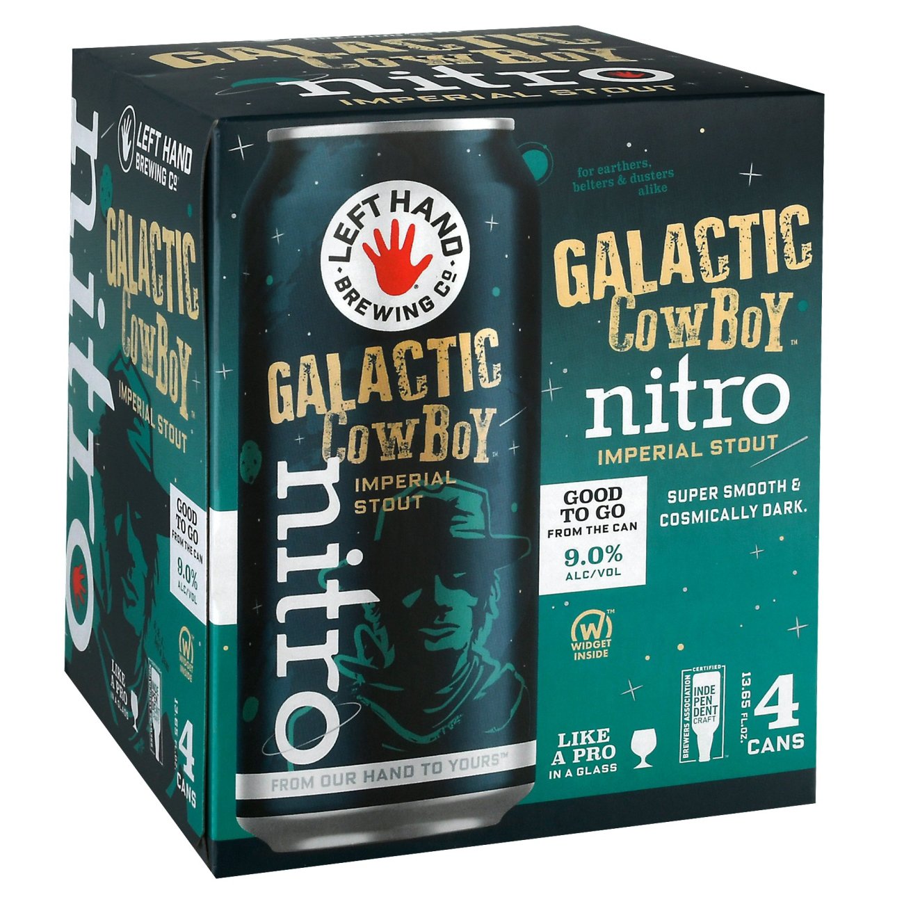 Left Hand Galactic Cowboy Nitro Imperial Stout Beer 13.65 oz Cans ...