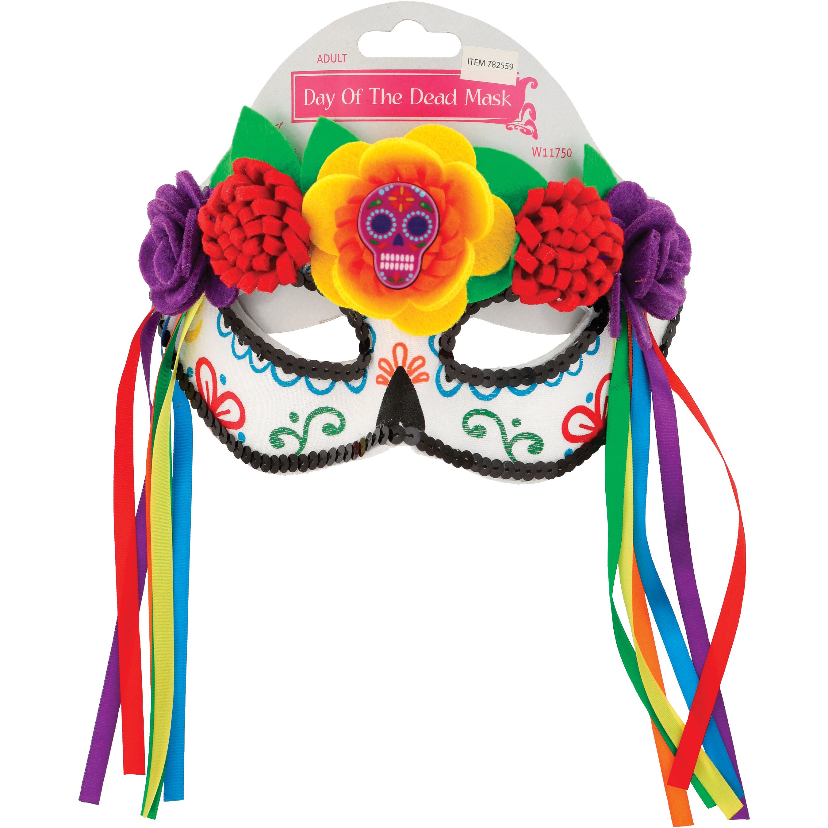 Seasons Day of the Dead Floral Masquerade Mask - Shop Seasonal decor at ...