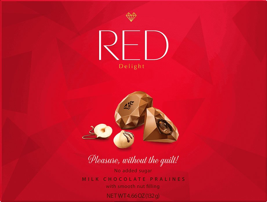Red Delight Milk Chocolate Pralines with Nut Filling - Shop Candy at H-E-B