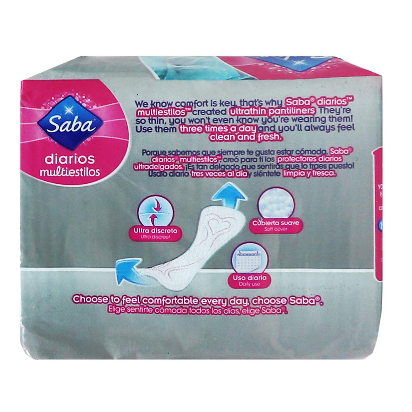 Saba Diarios Multiestilos Pantiliners - Ultra Thin - Shop Pads & Liners ...
