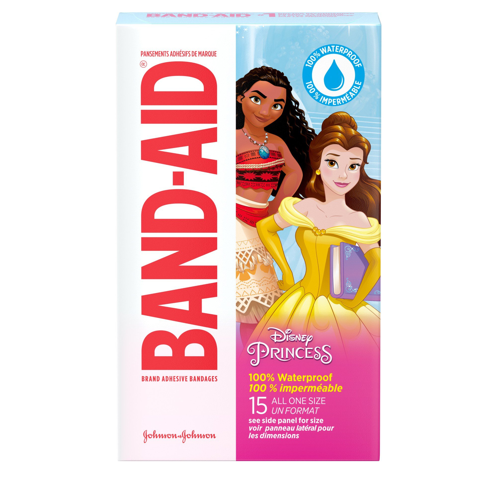 Band-Aid Disney Princesses Waterproof Adhesive Bandages - Shop Bandages ...