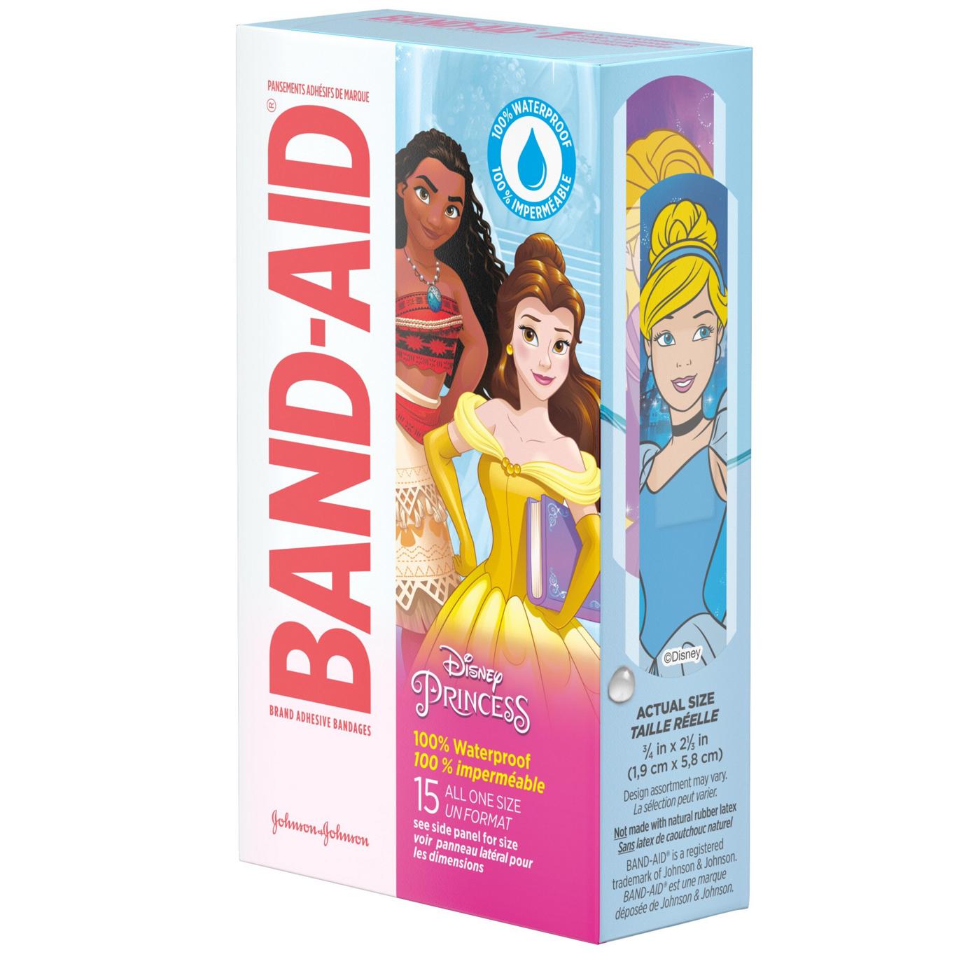 Band-Aid Disney Princesses Waterproof Adhesive Bandages - Shop Bandages ...