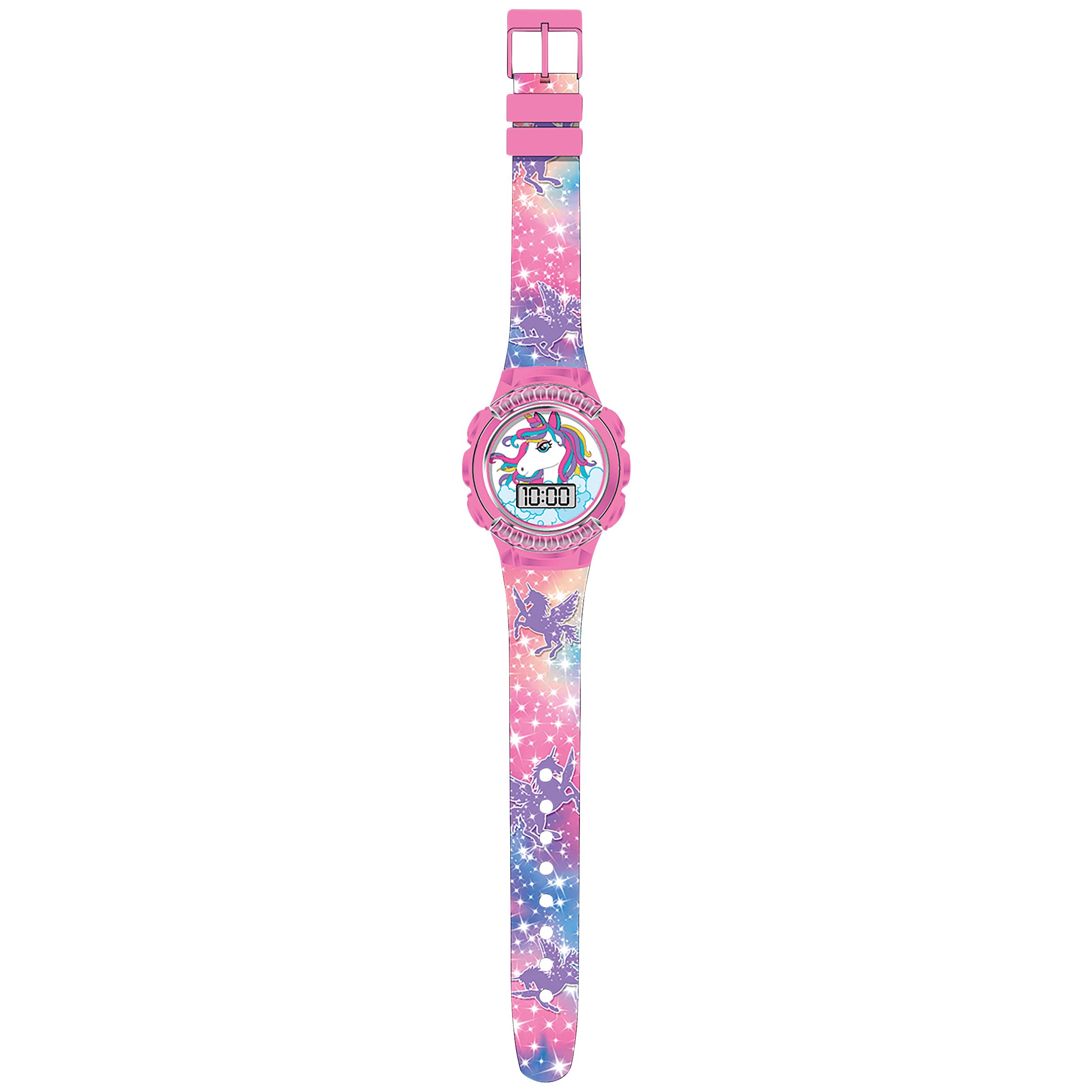 Accutime Unicorn Digital LCD Watch, Pink Rainbow Band - Shop Wearable ...