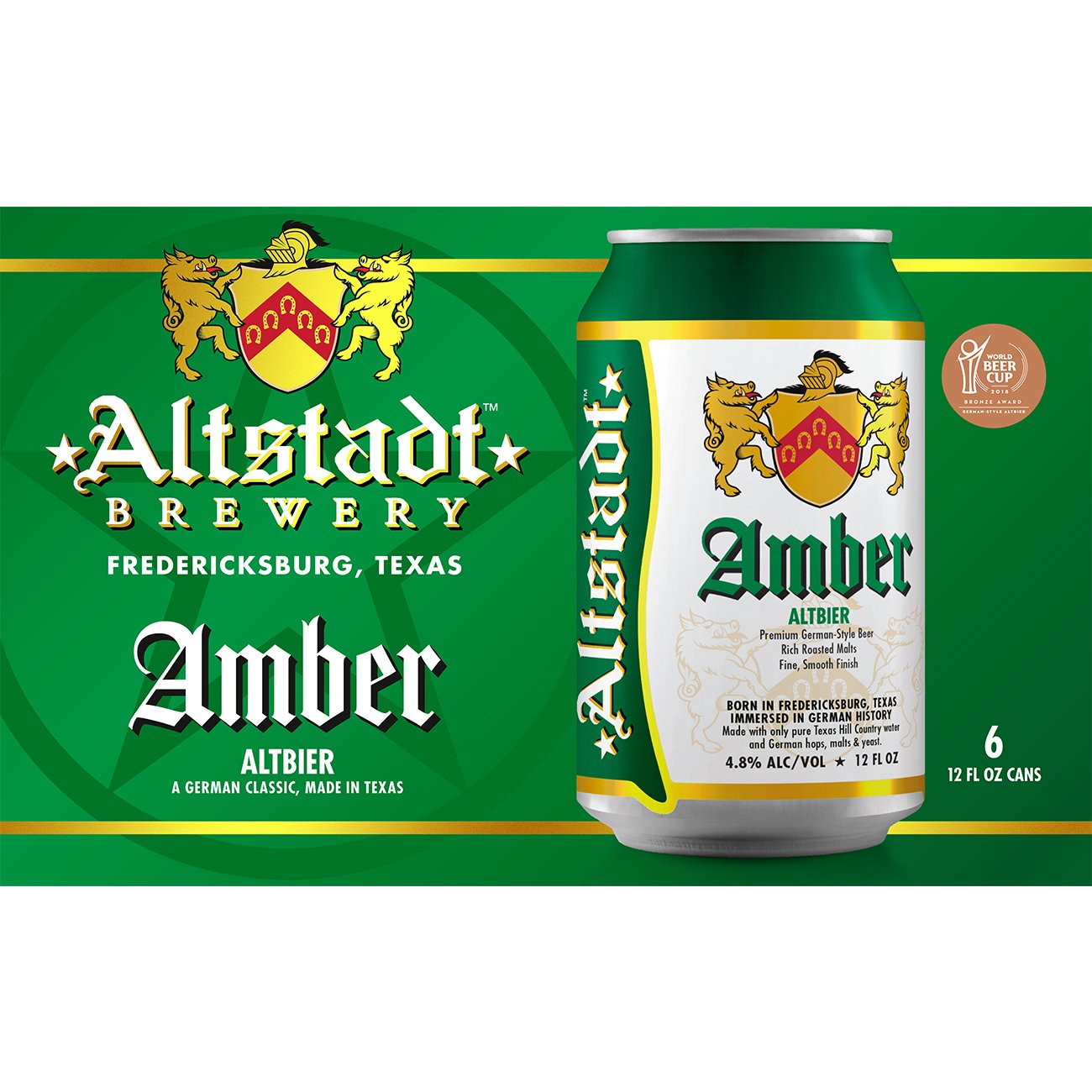Altstadt Amber Altbier Craft Beer 6 pk Cans - Shop Beer at H-E-B