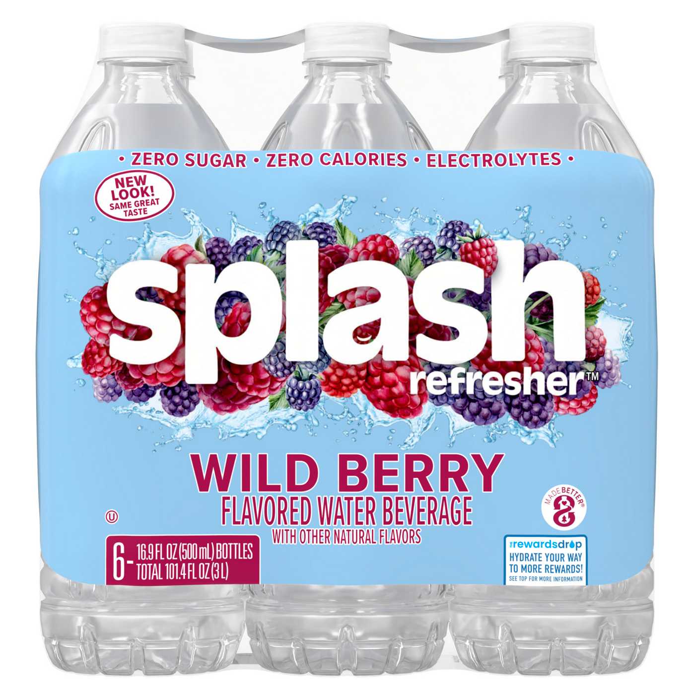 SPLASH Wild Berry Flavor Water Beverage 16.9 oz Bottles - Shop Water at ...