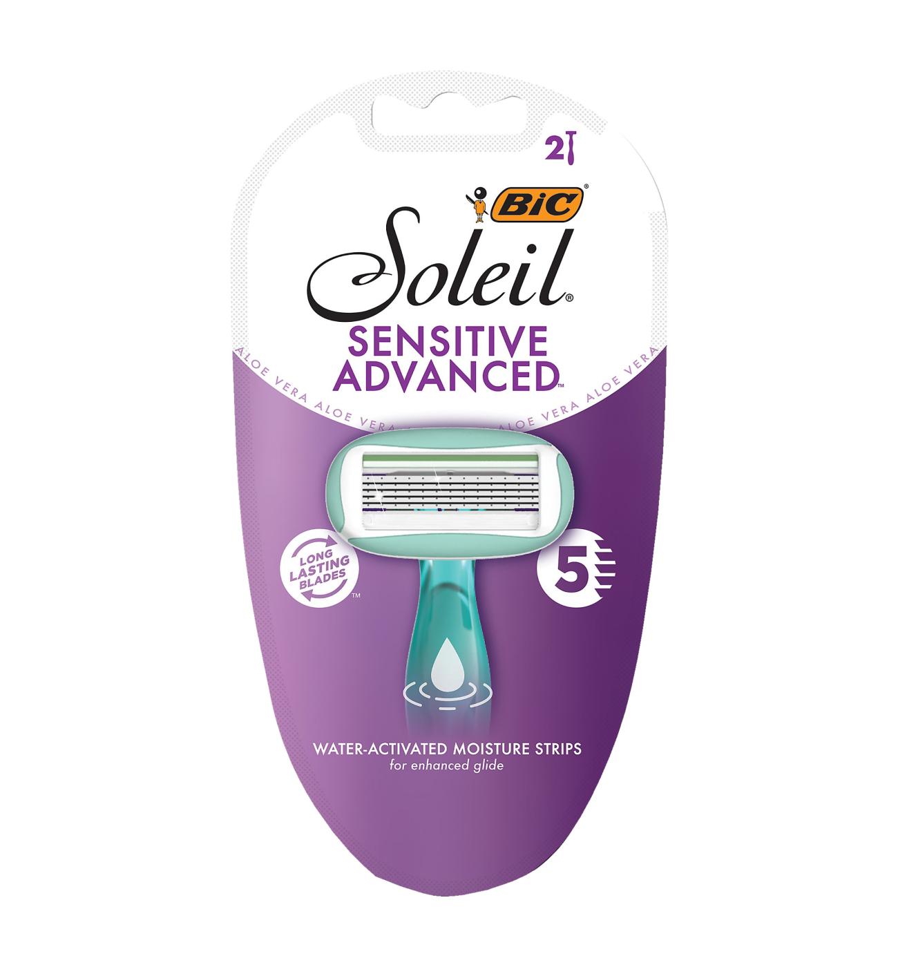 BIC Soleil Sensitive Advanced 5 Blade Disposable Razors - Shop Razors ...
