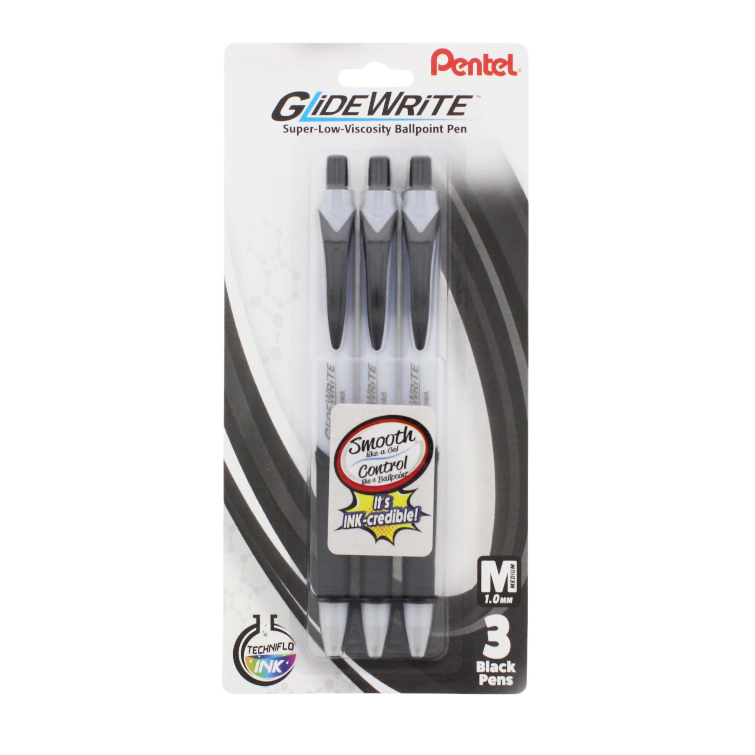 Pentel GlideWrite 1.0mm Retractable Ballpoint Pens - Black Ink - Shop ...