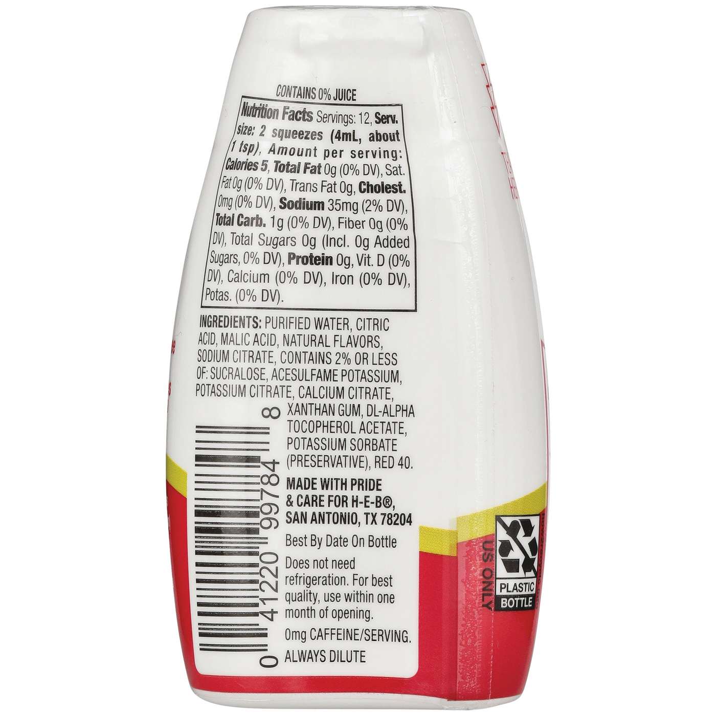 H-E-B Raspberry Lemonade Liquid Drink Enhancer - Shop Mixes & flavor ...
