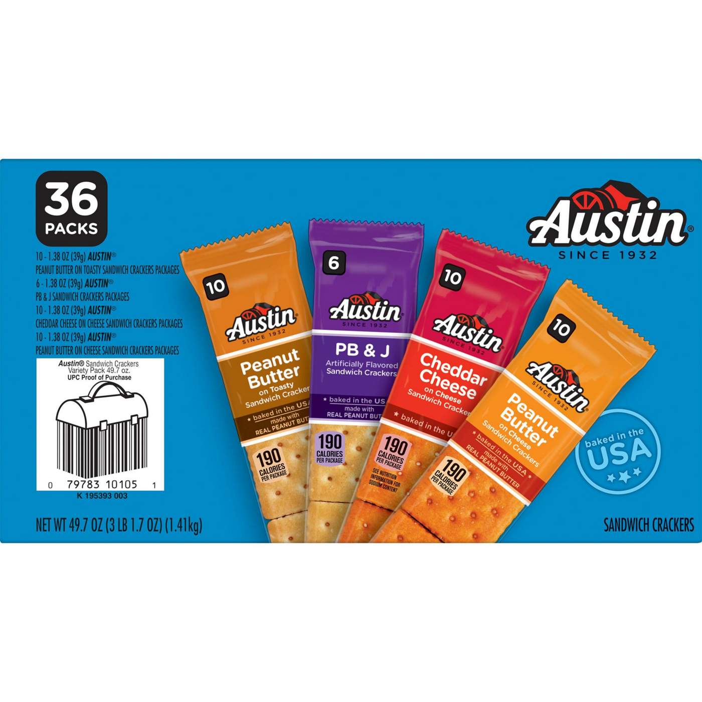Austin Sandwich Crackers Variety Pack - Shop Crackers & breadsticks at ...