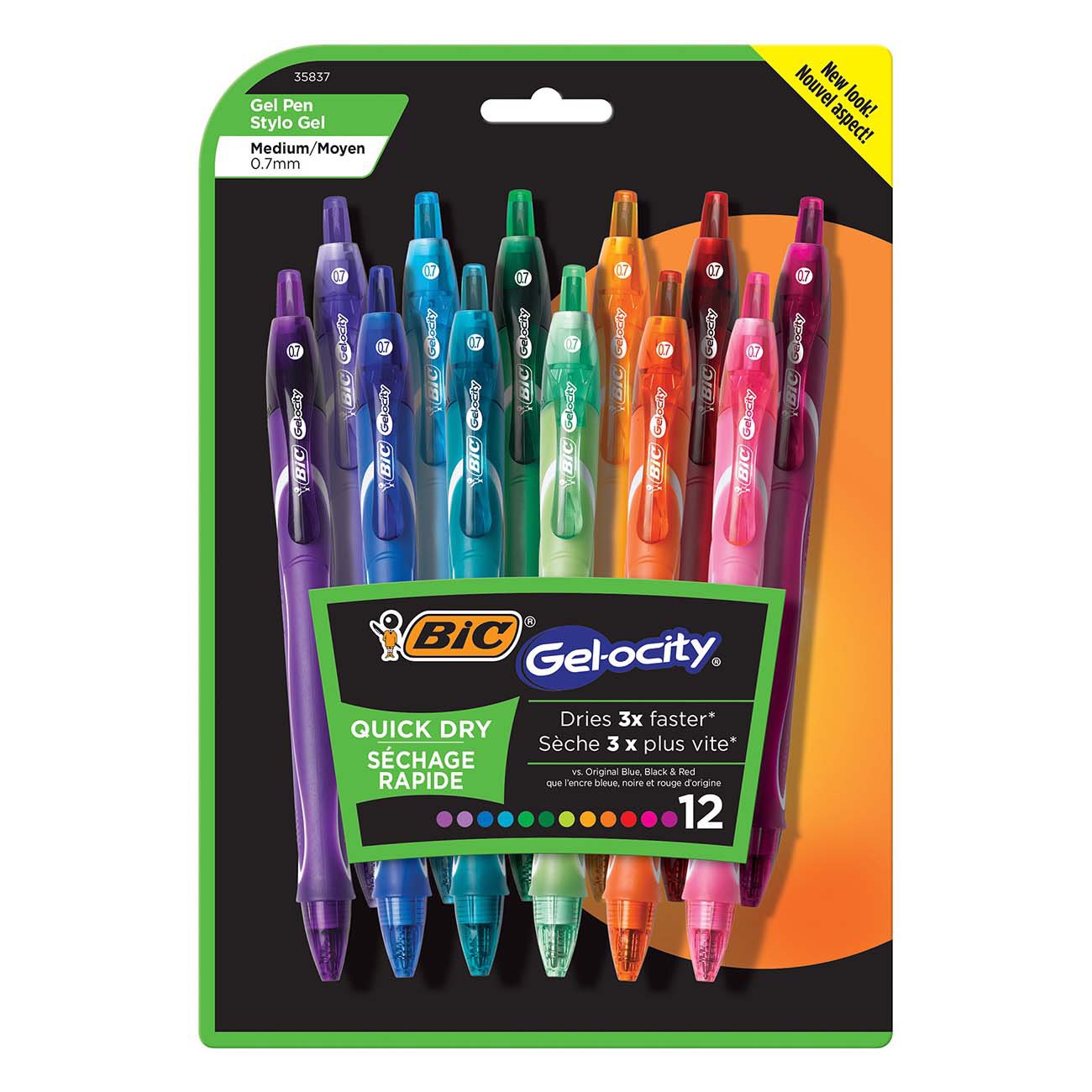 BIC Gel-ocity Quick Dry 0.7mm Gel Pens - Assorted Ink - Shop Pens at H-E-B