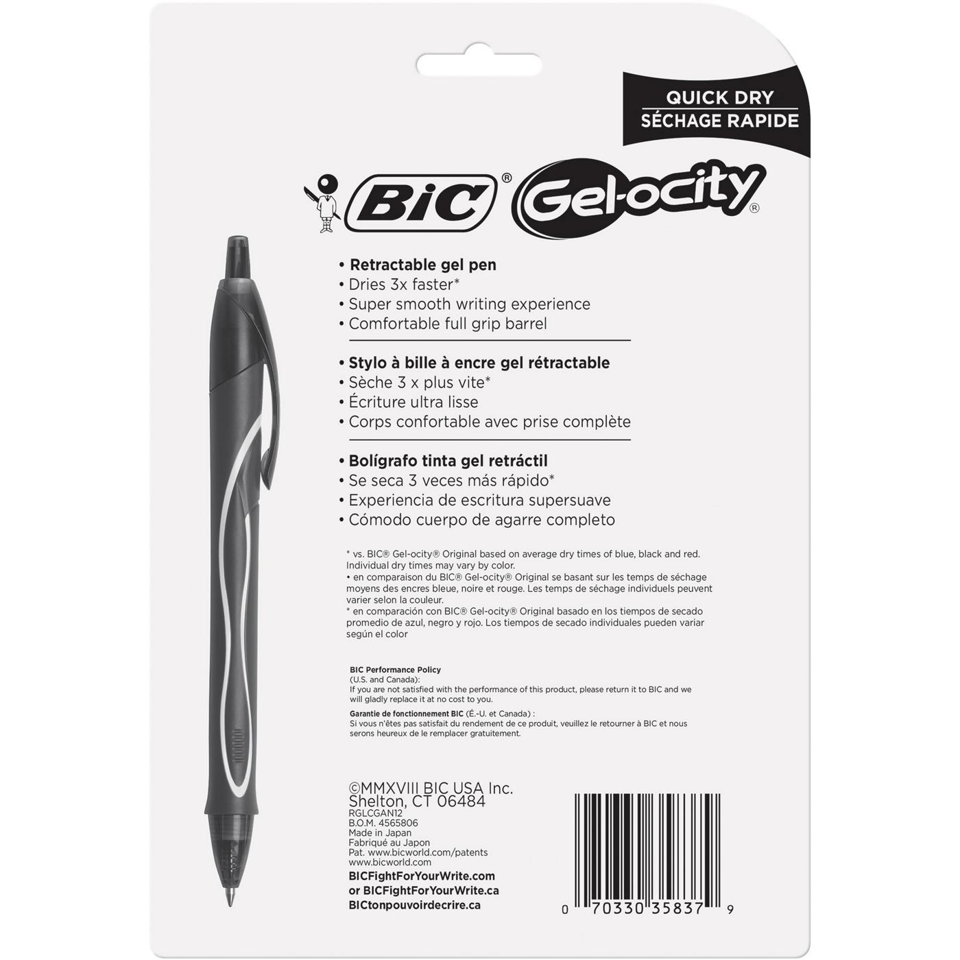Bic Gel Ocity Quick Dry 07mm Gel Pens Assorted Ink Shop Pens At H E B