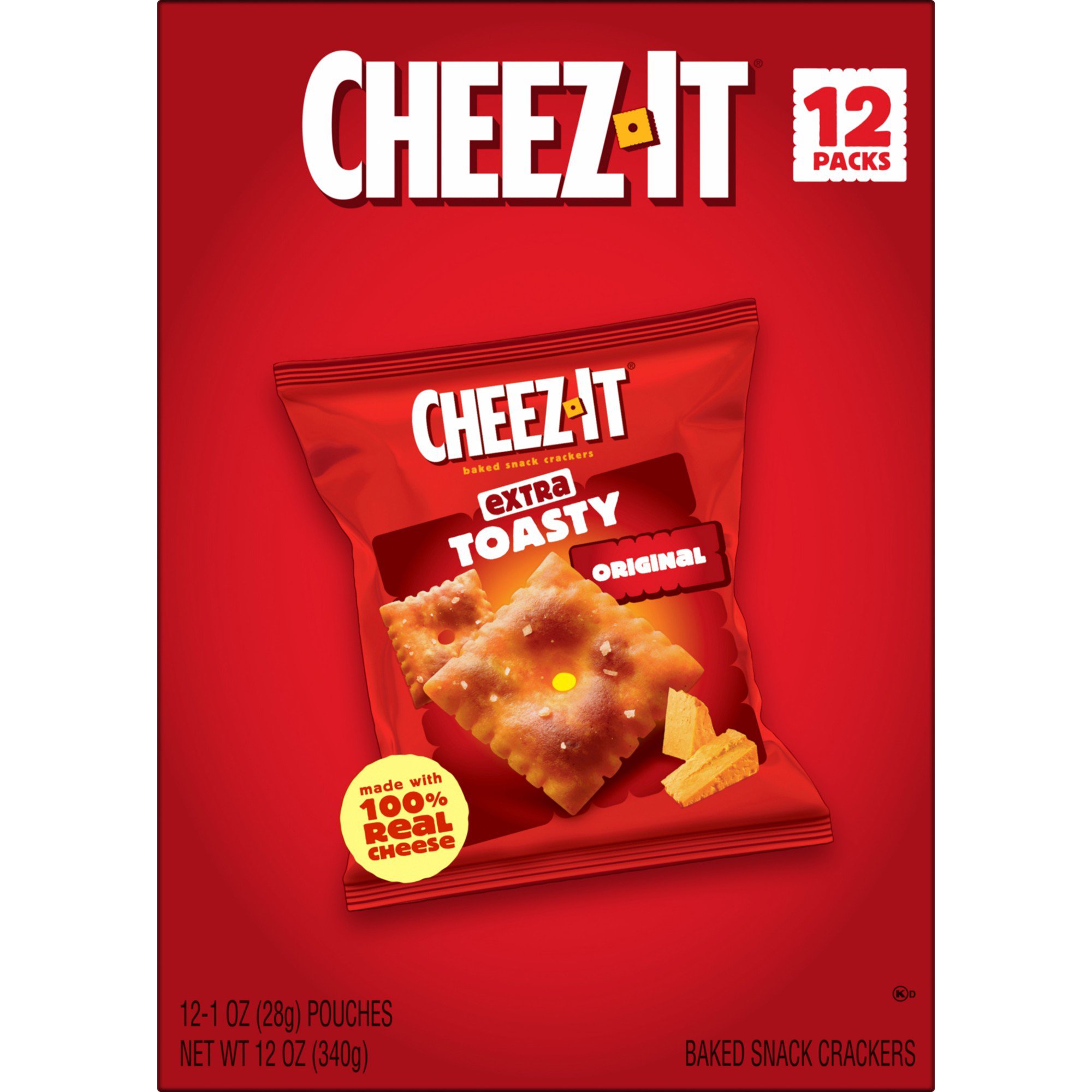 Cheez-It Extra Toasty Cheese Crackers, 12 oz - Shop Crackers ...