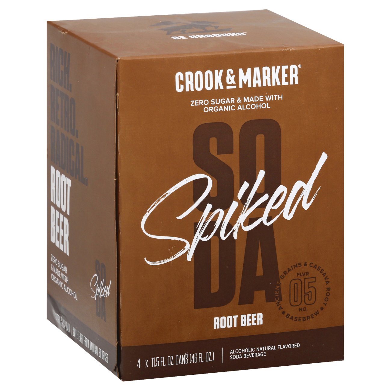 Crook and Marker Root Beer Spiked Soda 11.5 oz Cans - Shop Beer & Wine ...