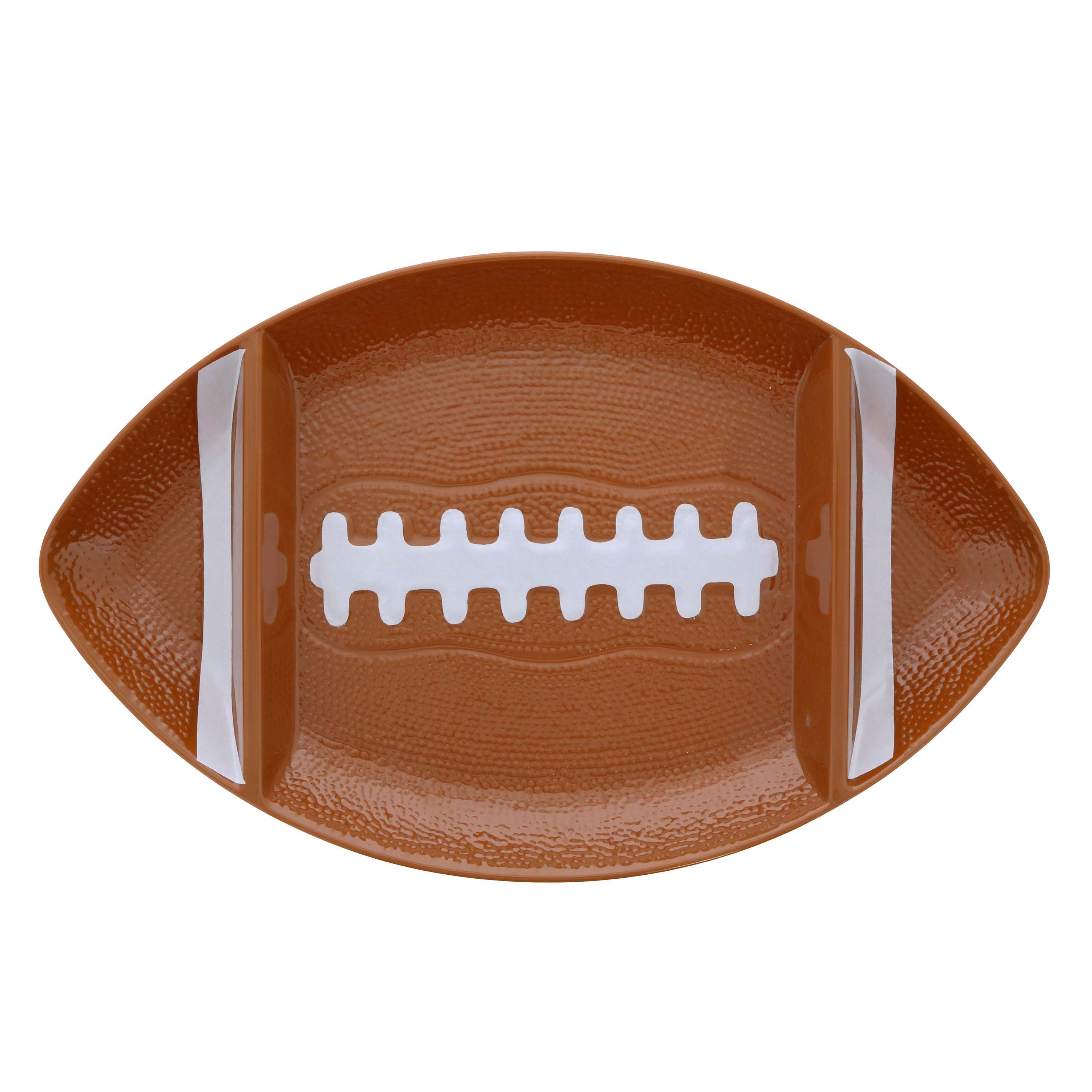 All About U Game Day Melamine Chip Dip Football Plate - Shop Serving ...