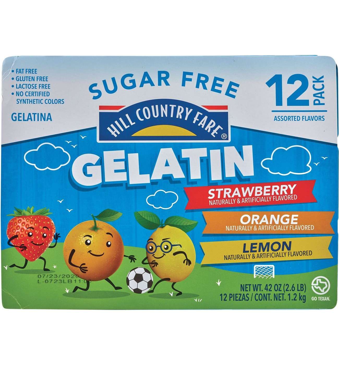 Hill Country Fare Sugar Free Assorted Flavor Gelatin Variety Pack ...