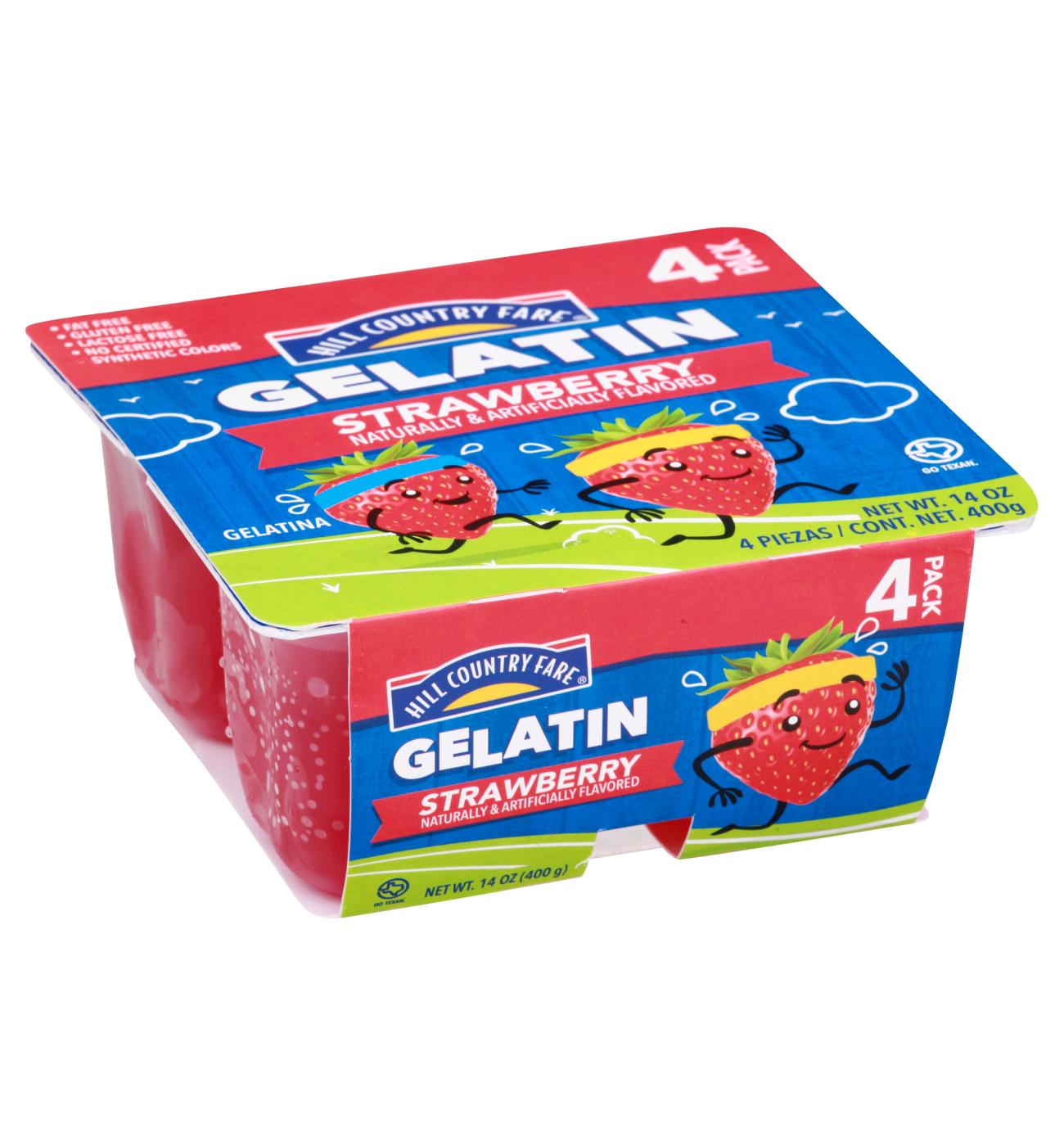 Hill Country Fare Strawberry Gelatin Cups - Shop Pudding & gelatin at H-E-B