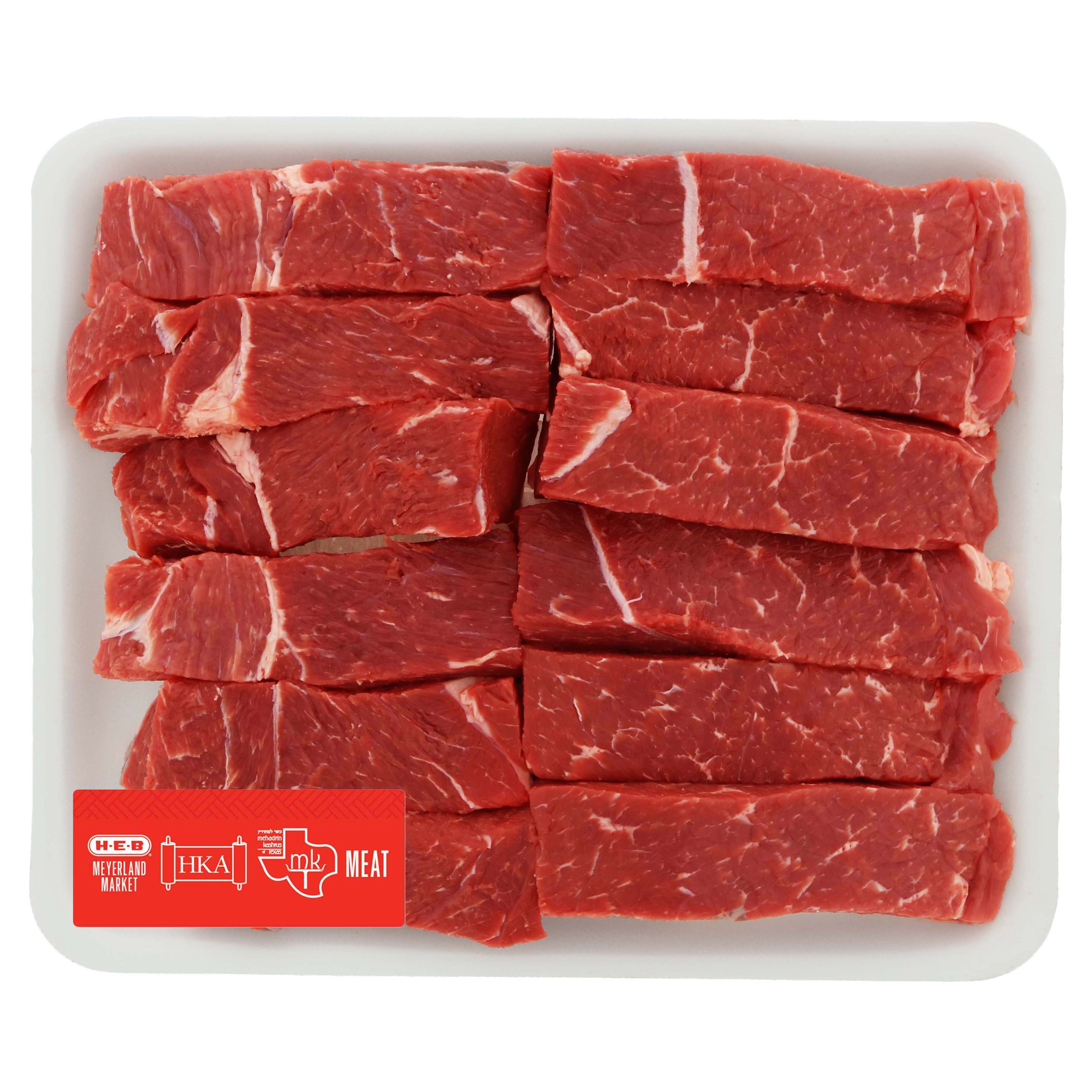 H-E-B Kosher Beef Shoulder TX Style Ribs Boneless, Value Pack - Shop ...
