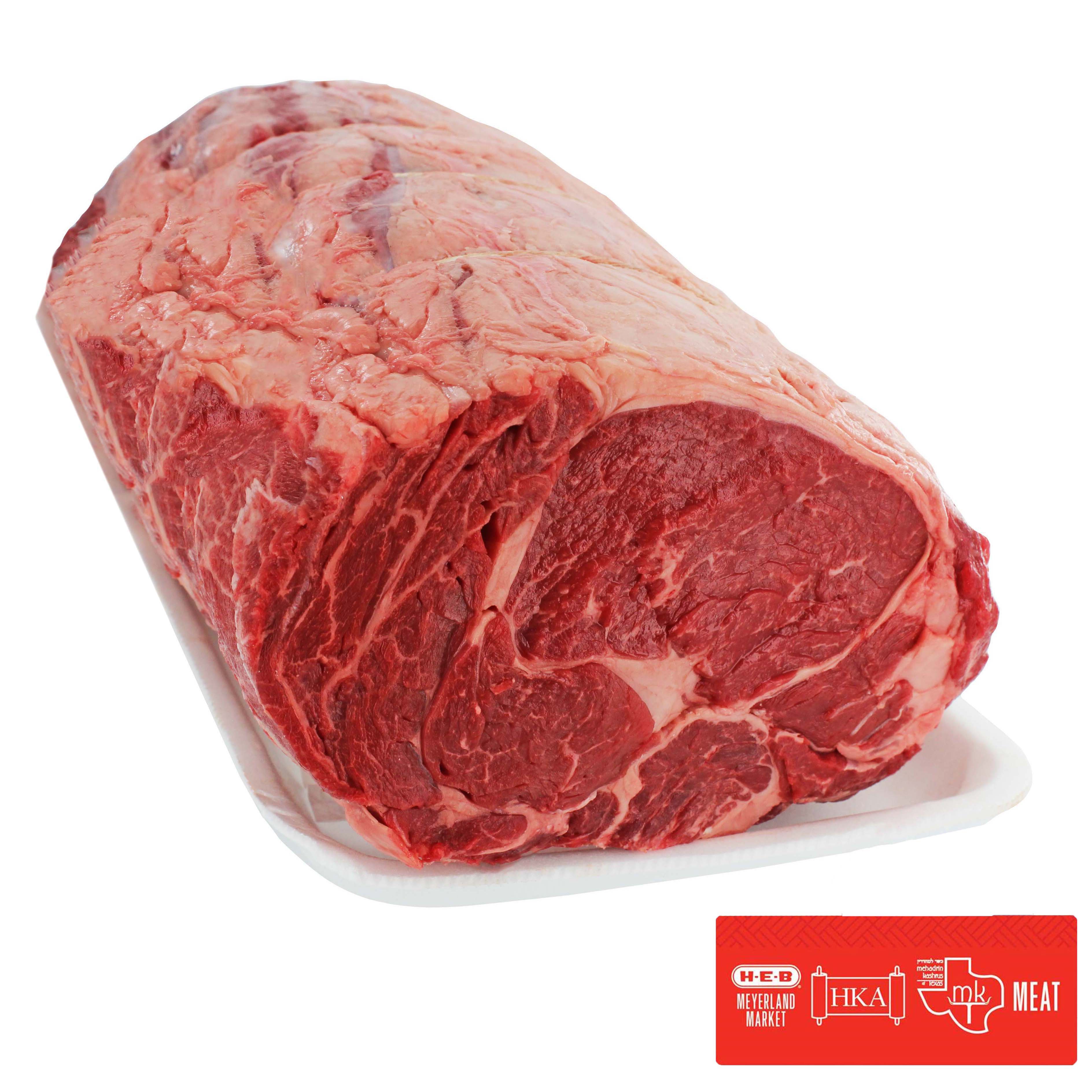 H-E-B Kosher Beef Ribeye Roast Large End Bone-in - Shop Beef at H-E-B