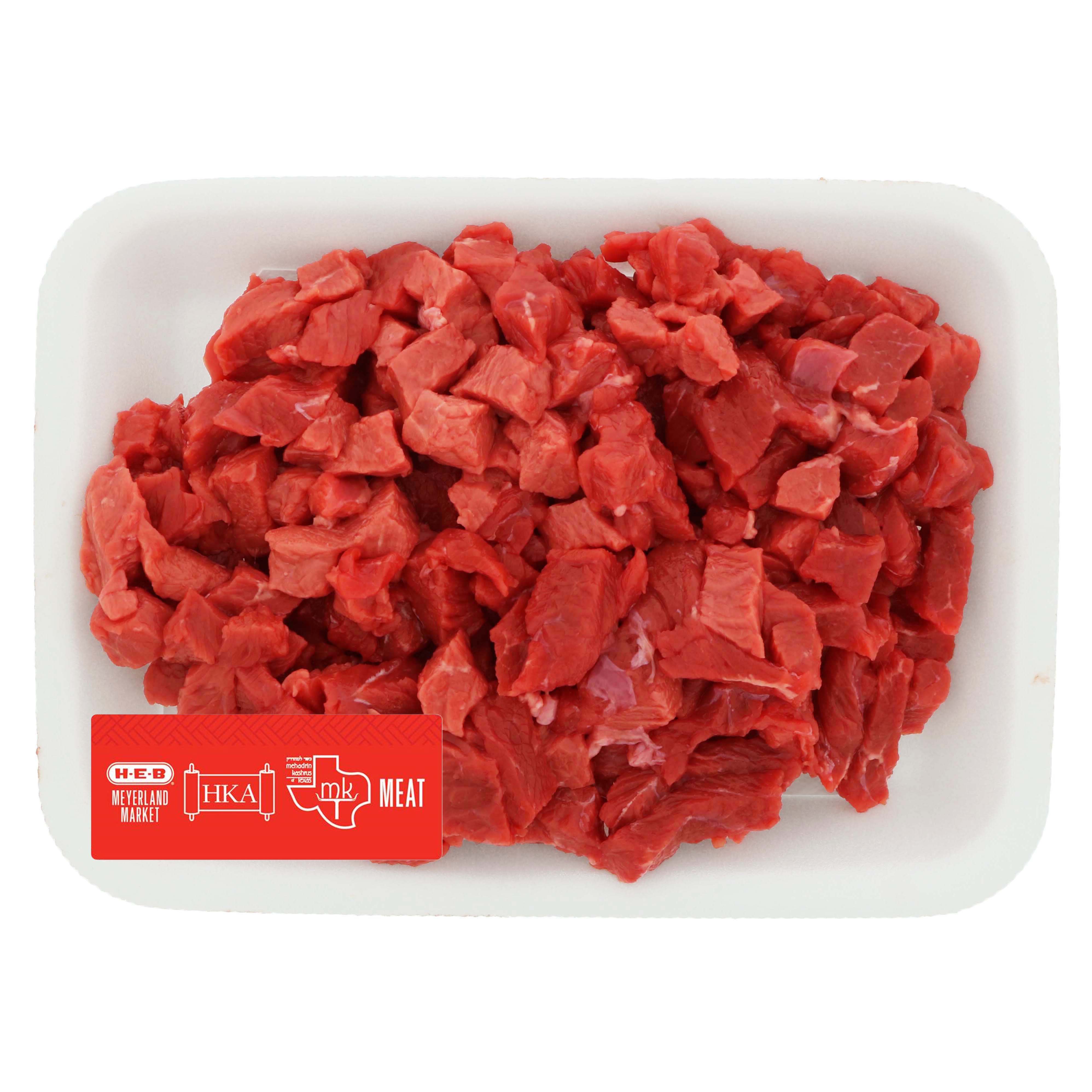 H-E-B Kosher Beef Cubes Fine Diced Boneless - Shop Beef at H-E-B