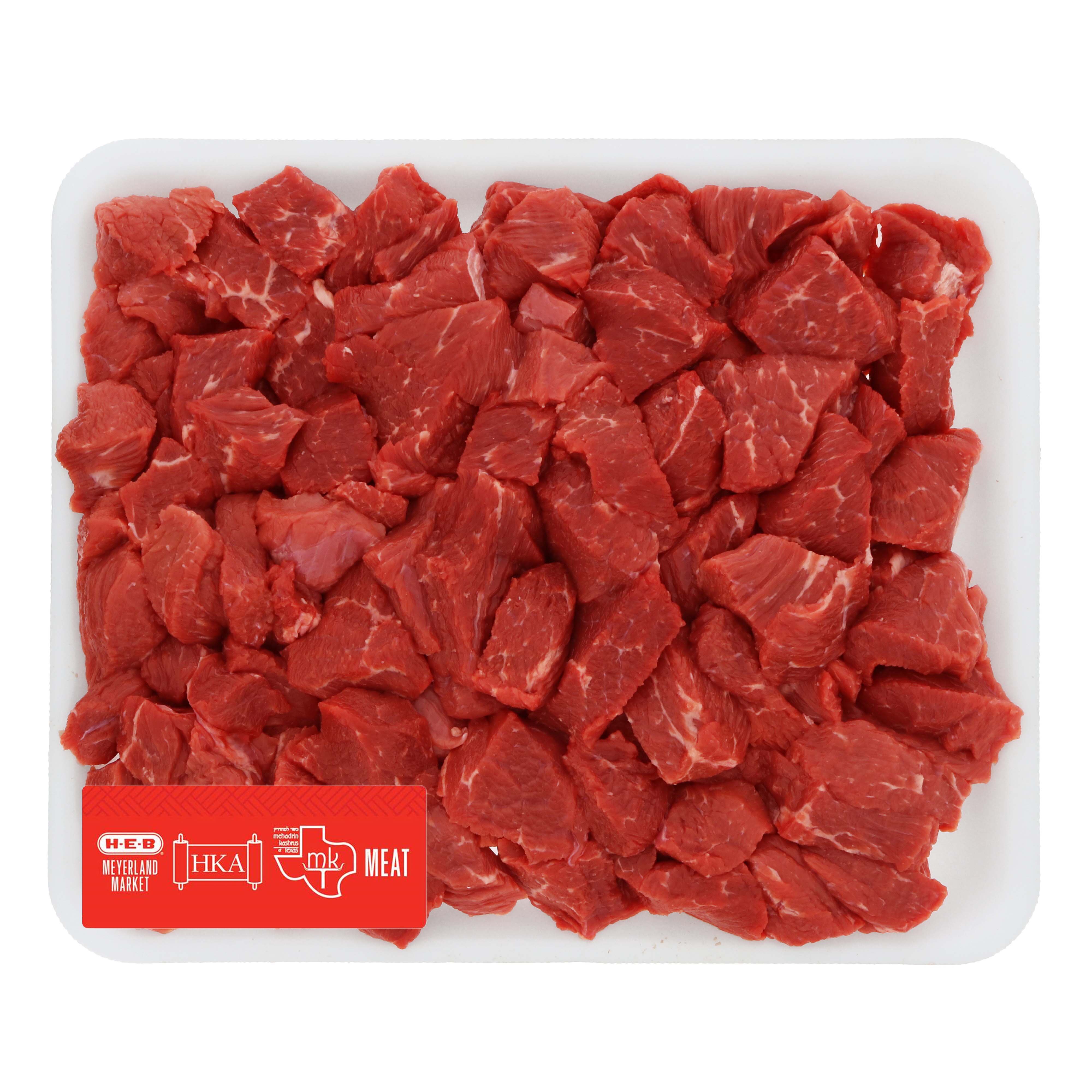 H-E-B Kosher Beef Stew Meat Boneless, Value Pack - Shop Beef at H-E-B