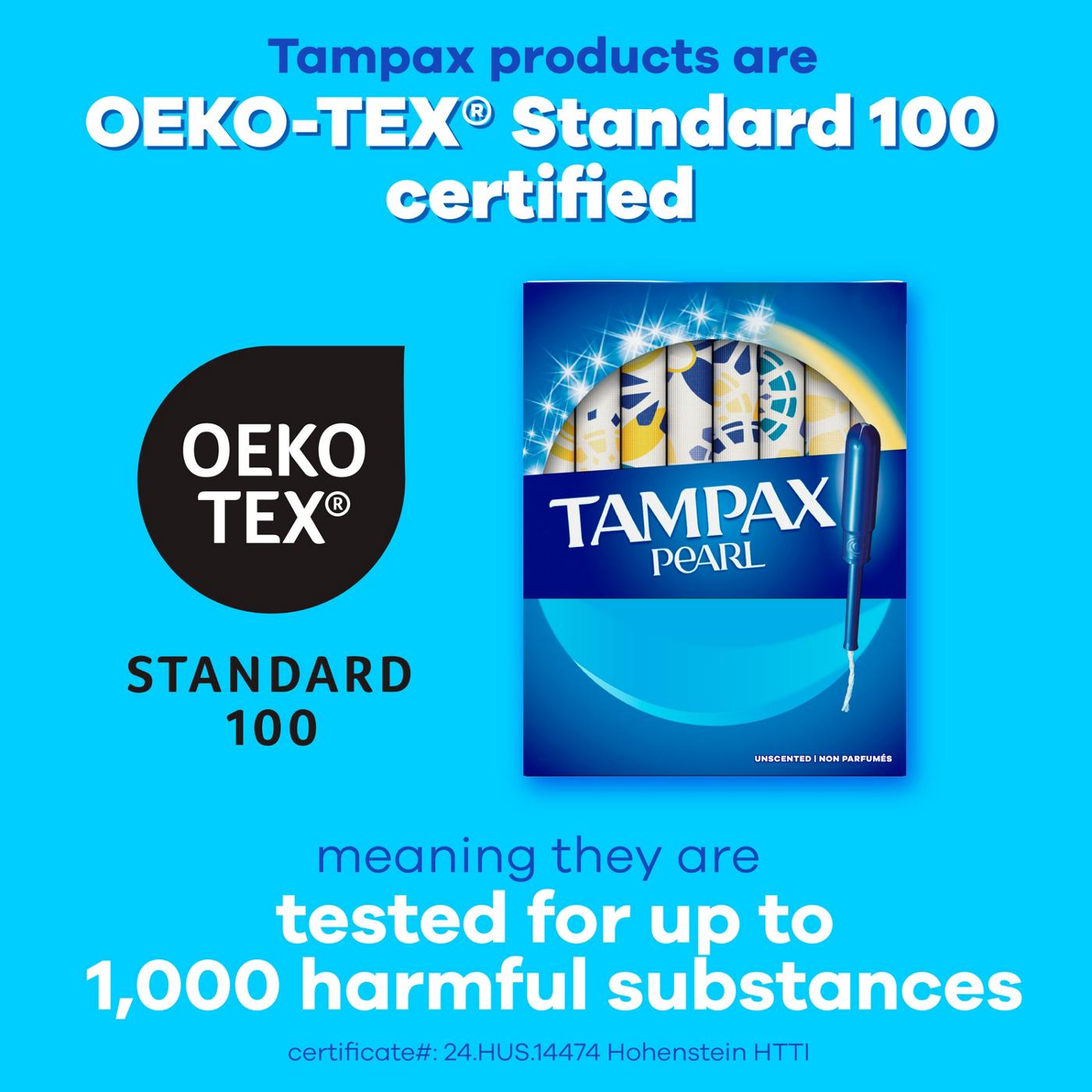 Tampax Pearl Tampons Duo Pack, Light/Regular Absorbency, Unscented ...