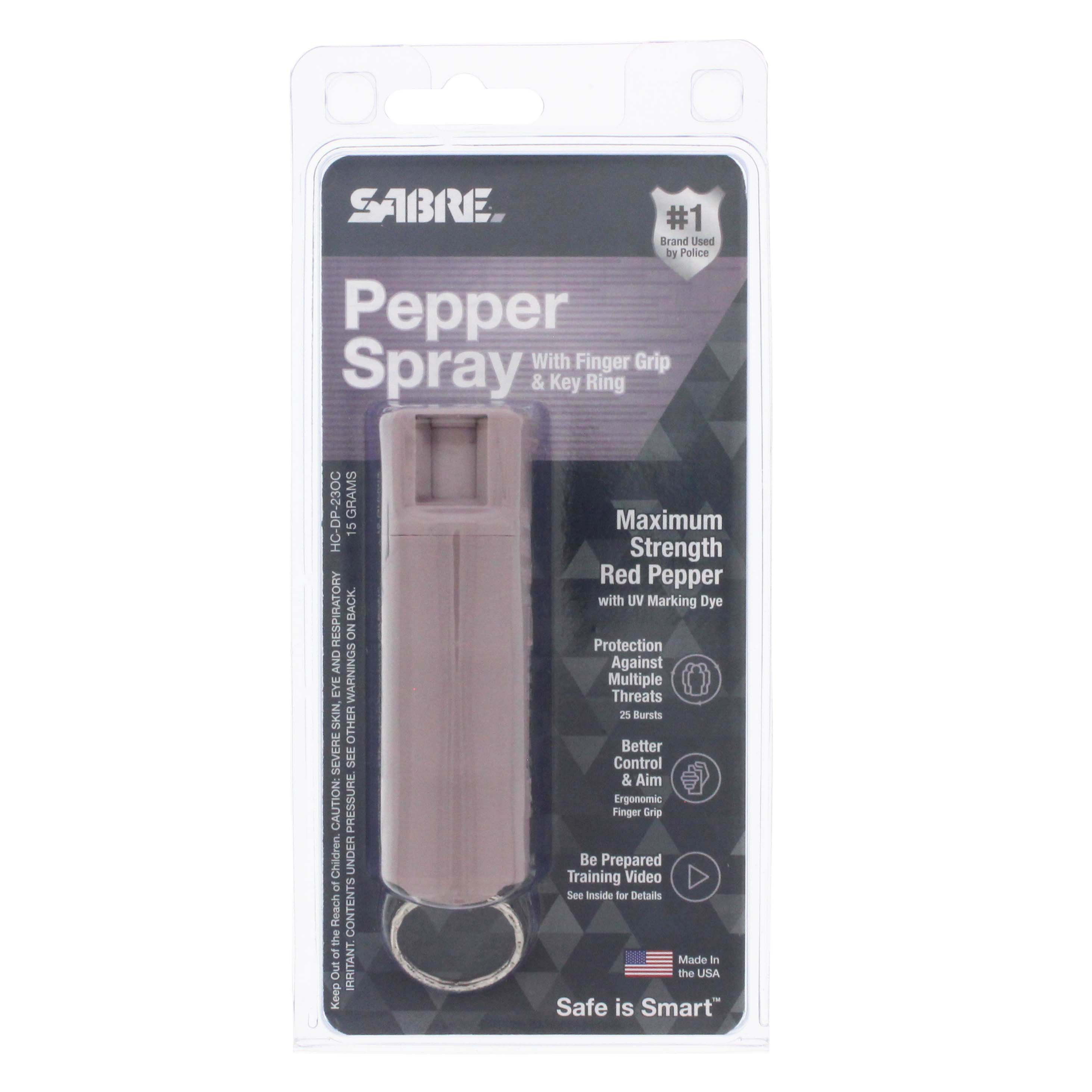 Sabre Dusk Purple Pepper Spray with Finger Grip - Shop Clips & key ...