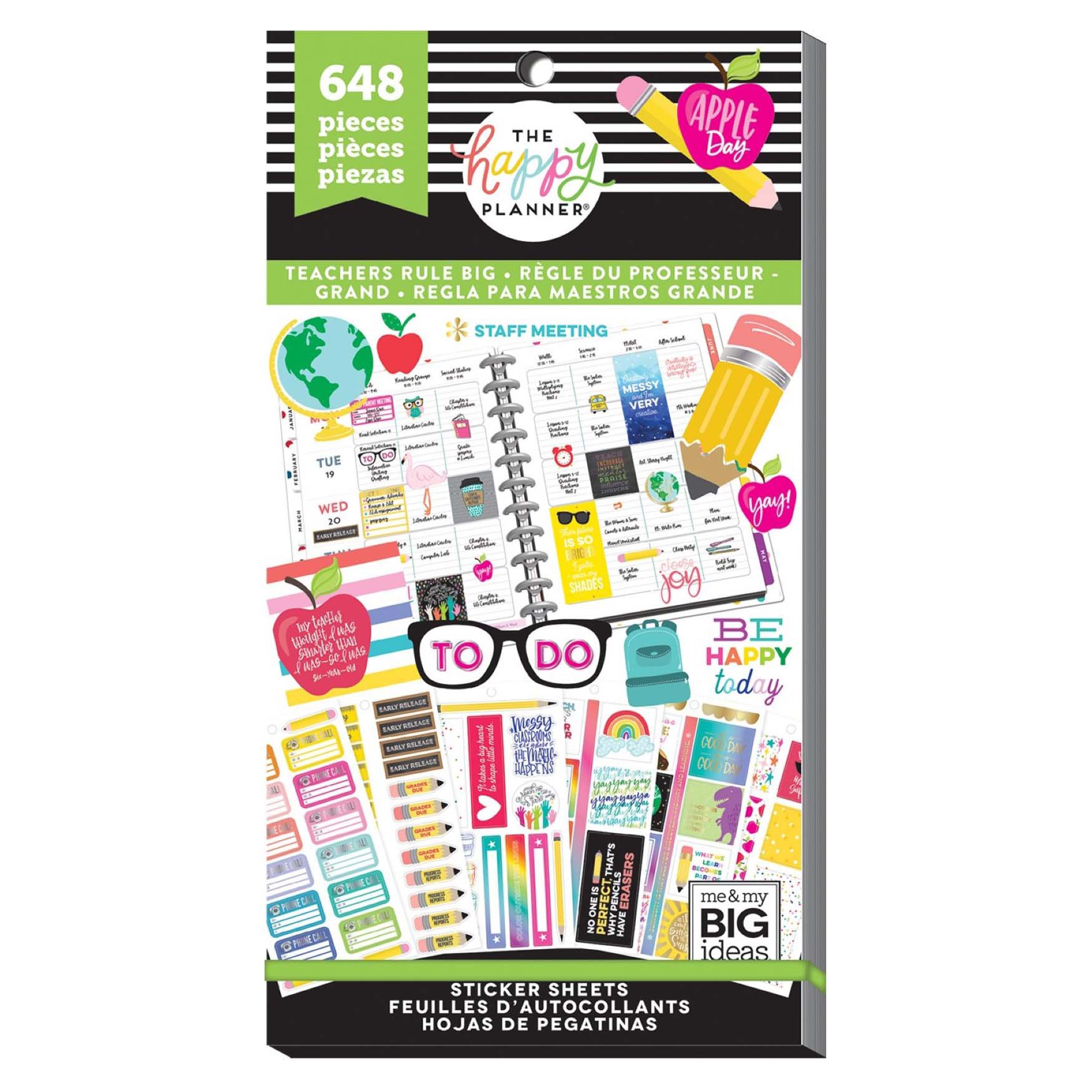 The Happy Planner Teachers Rule- Big Value Pack Stickers - Shop Kits at ...