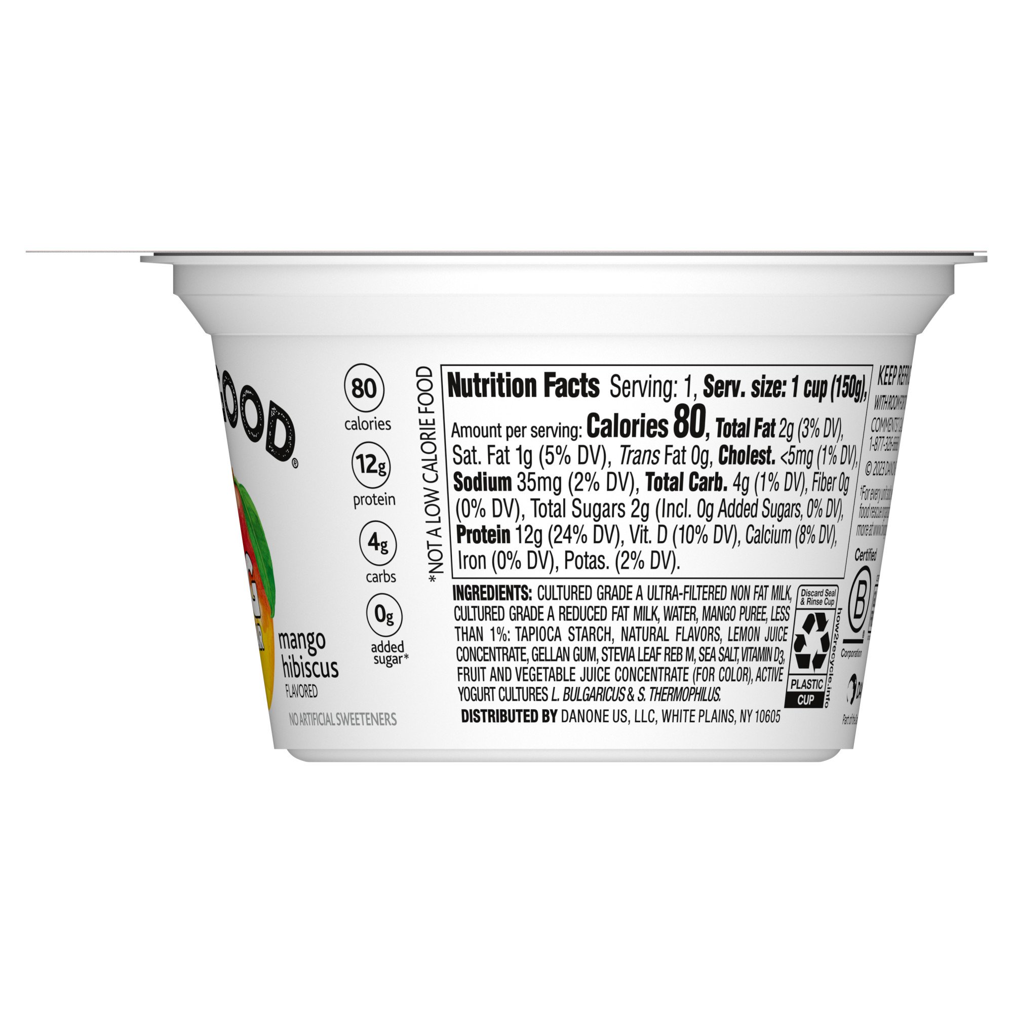 Two Good Mango Hibiscus Low Fat Greek Yogurt - Shop Yogurt at H-E-B