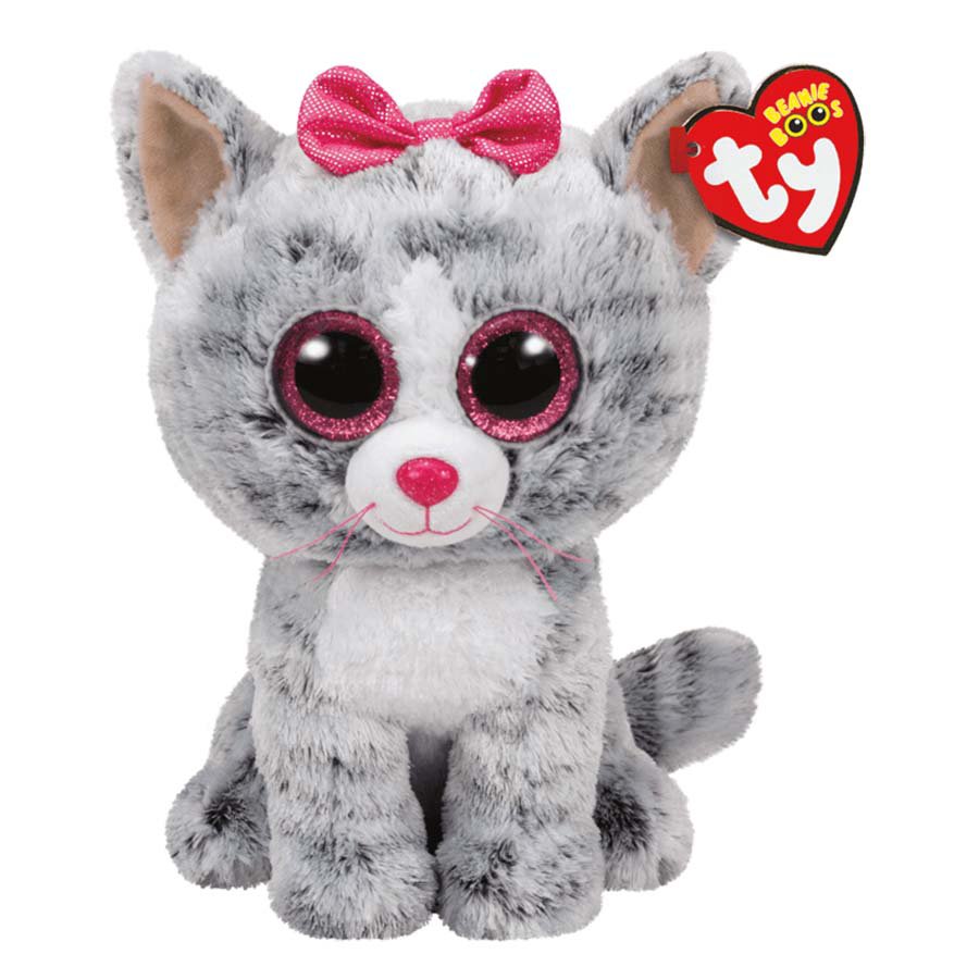 ty Kiki - Gray Stripe Cat Beanie Boos Plush - Shop Plush toys at H-E-B